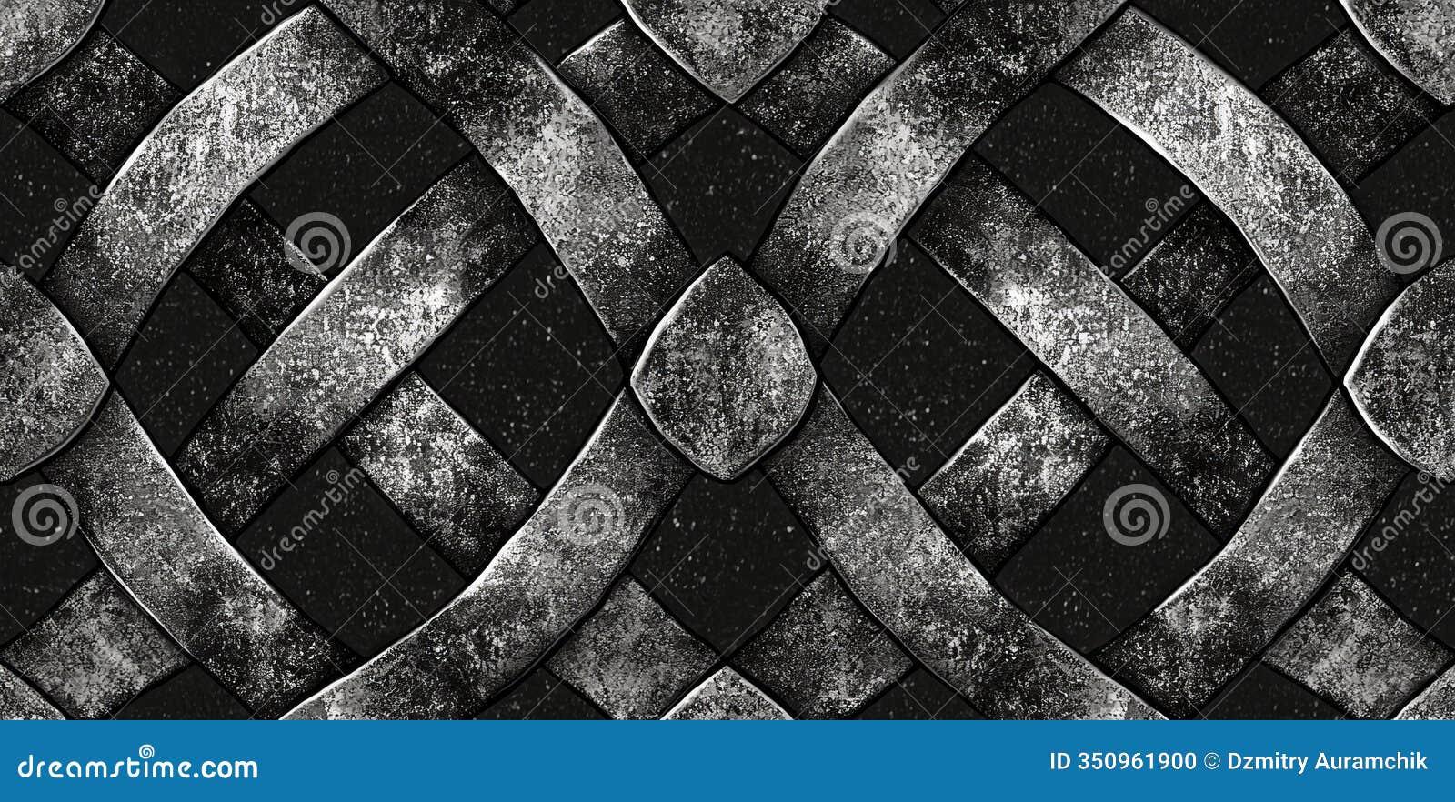 This Black and White Interlocking Stripe Pattern is a Great Example of ...