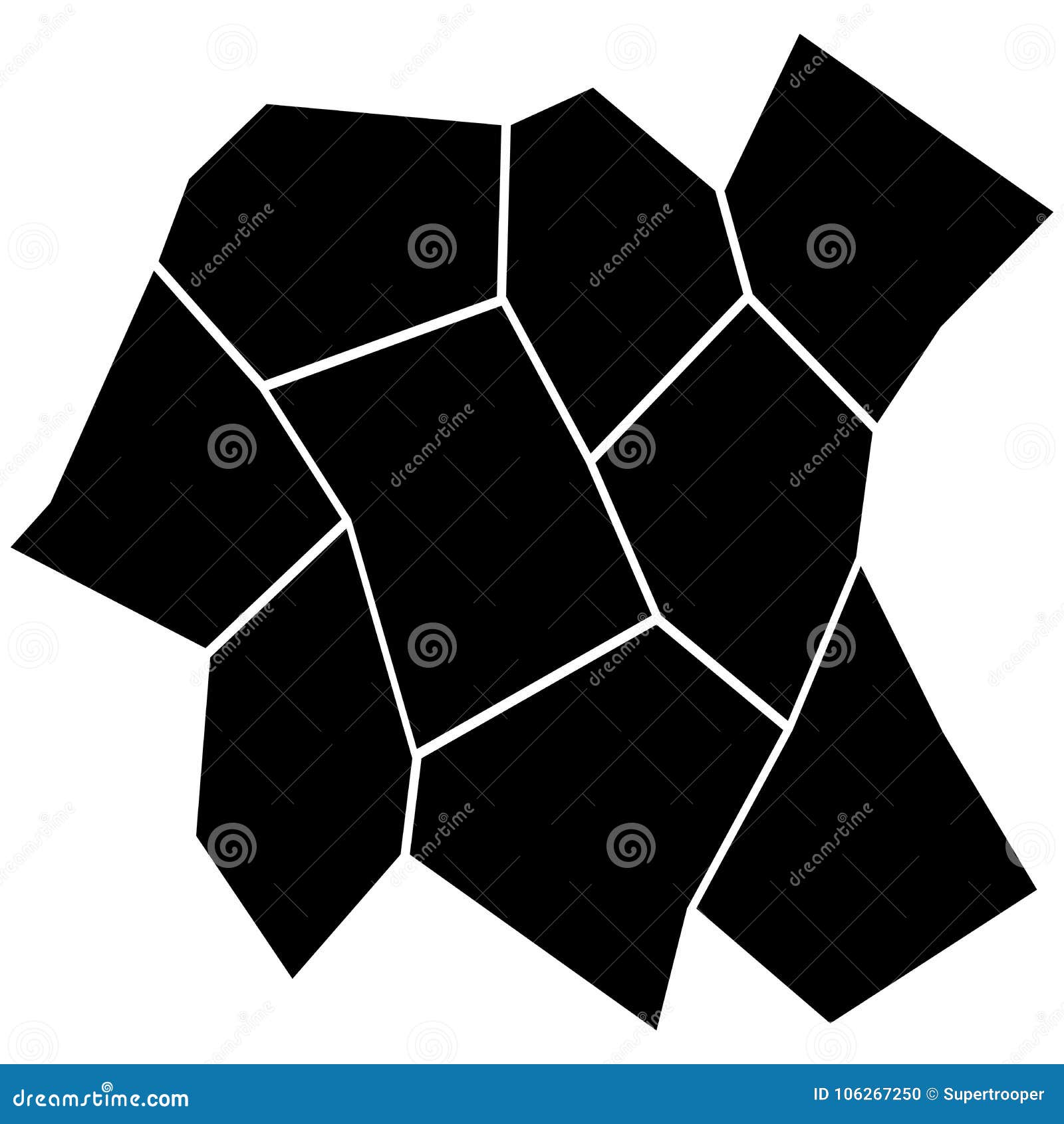 Black and White Irregular Grid Stock Vector - Illustration of geometry ...