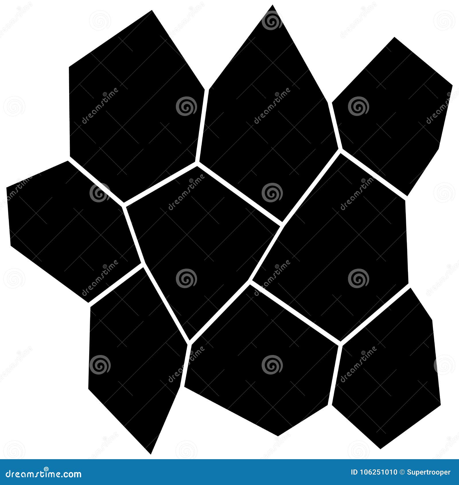 Black and White Irregular Grid Stock Vector - Illustration of cellular ...