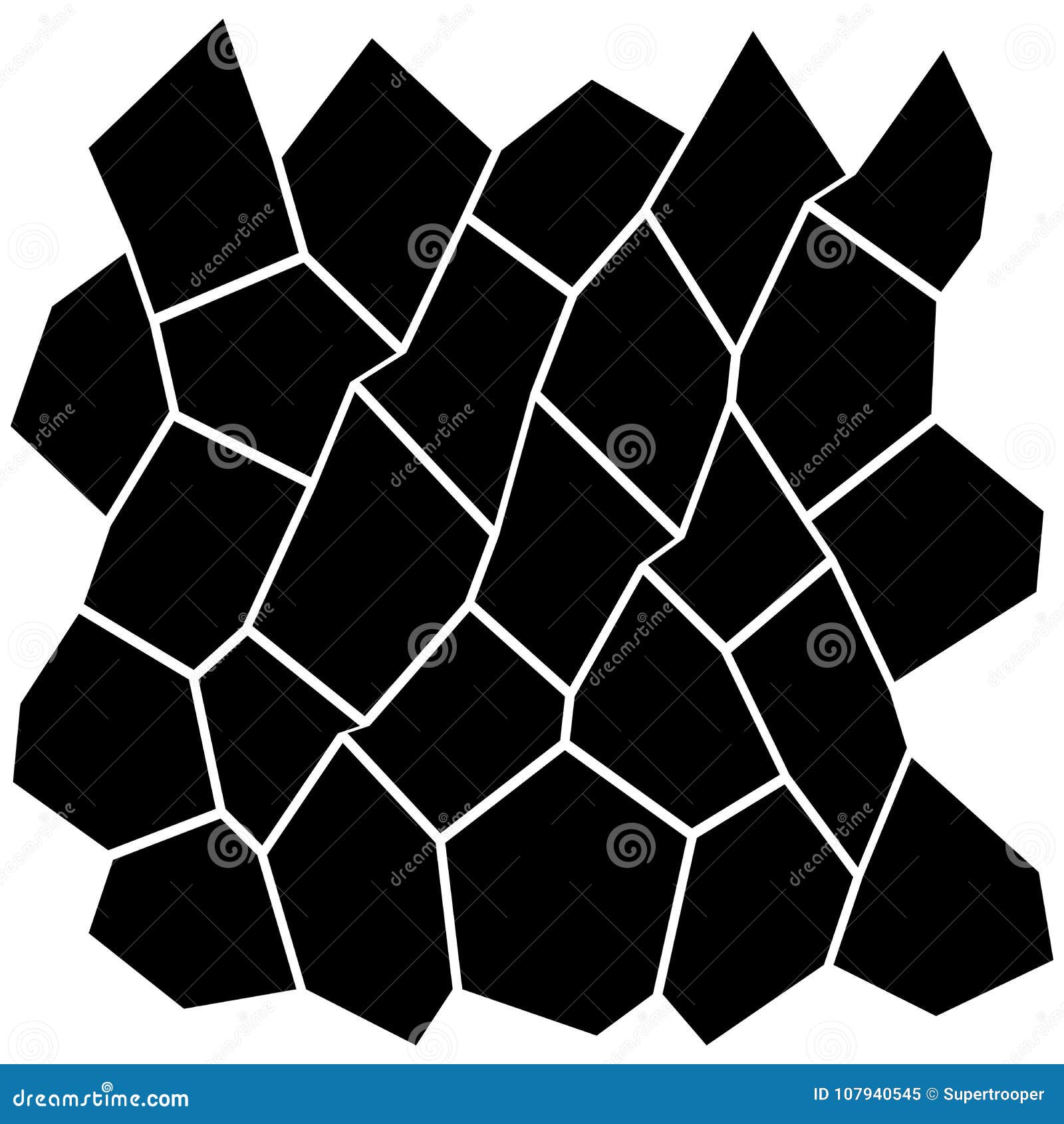 Black and White Irregular Grid Stock Vector - Illustration of complex ...