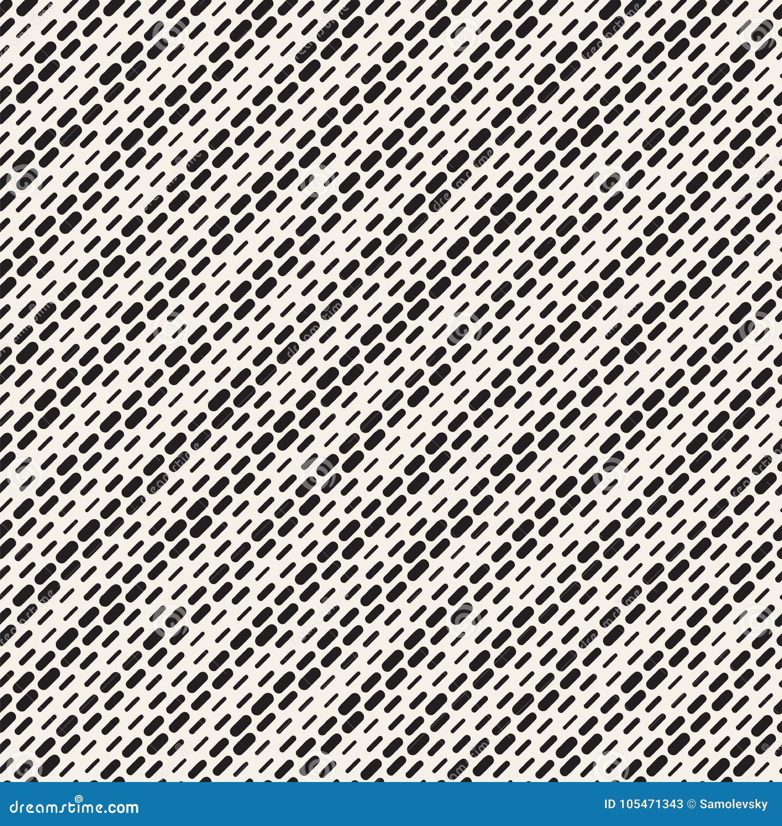 Black and White Irregular Rounded Dashed Lines Pattern. Modern Abstract ...