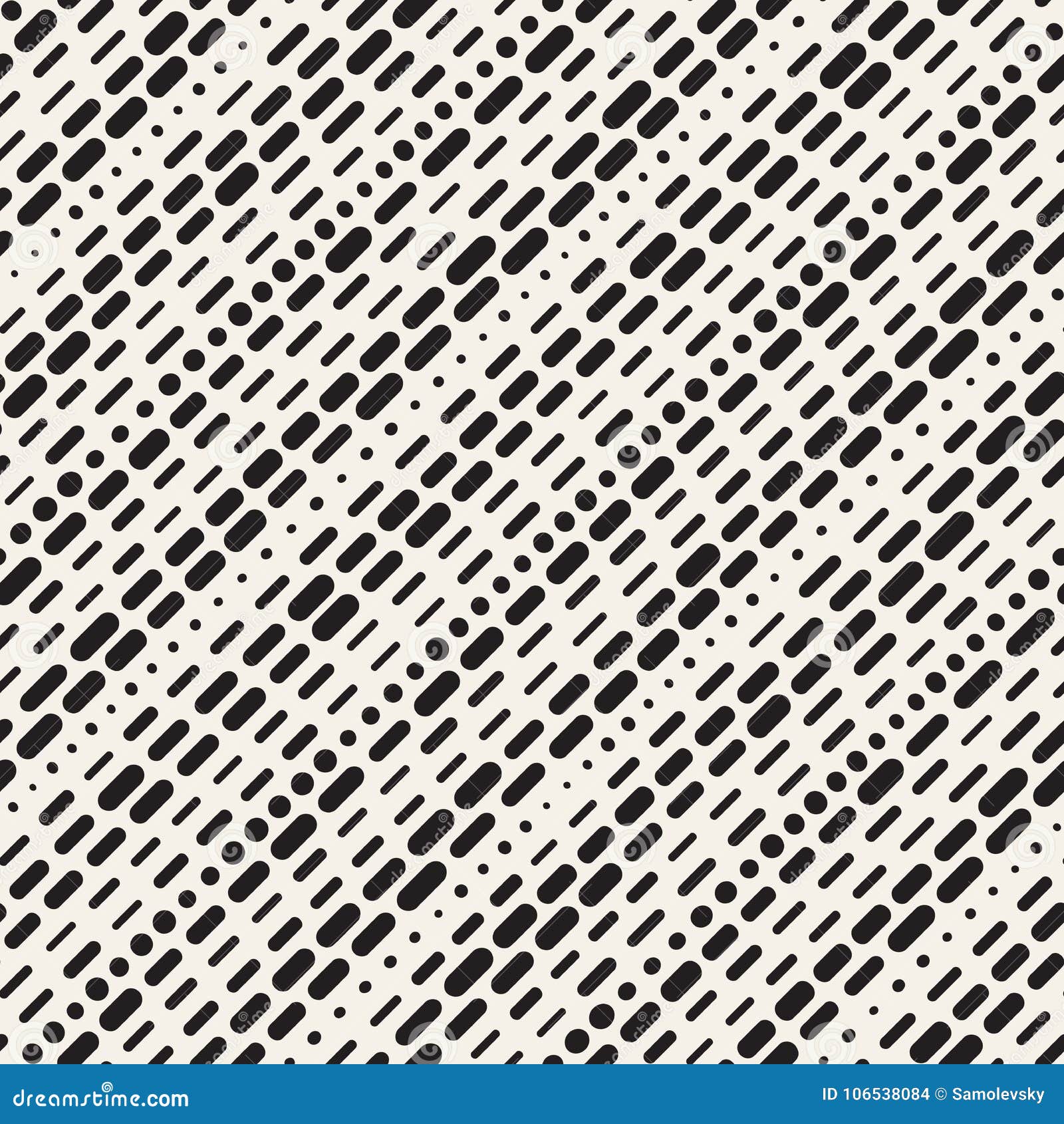 Black and White Irregular Rounded Dashed Lines Pattern. Modern Abstract ...