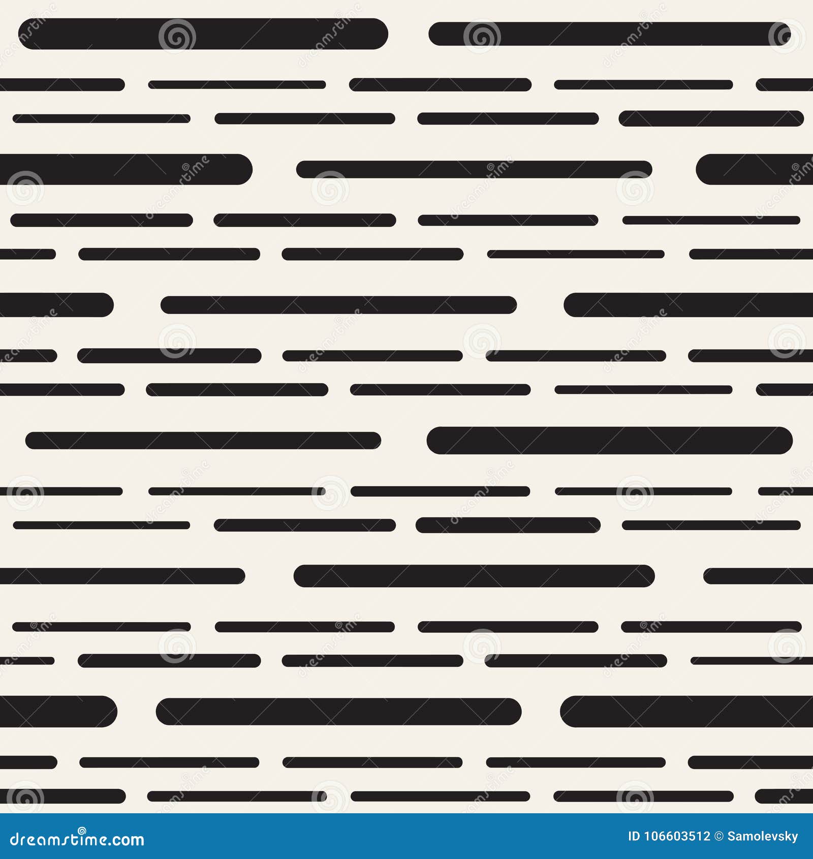 Black and White Irregular Rounded Dashed Lines Pattern. Modern Abstract ...