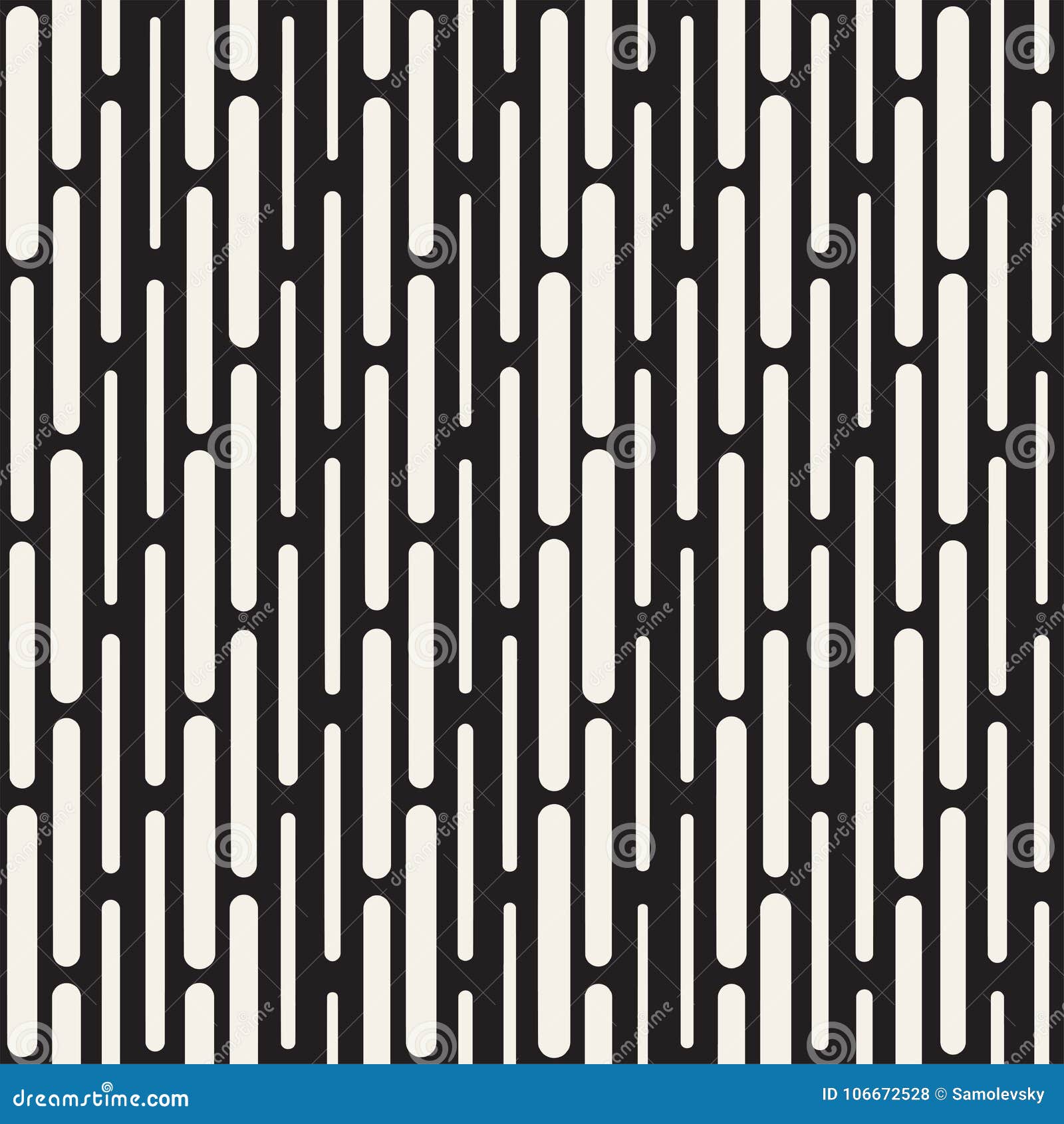 Black and White Irregular Rounded Dashed Lines Pattern. Modern Abstract ...