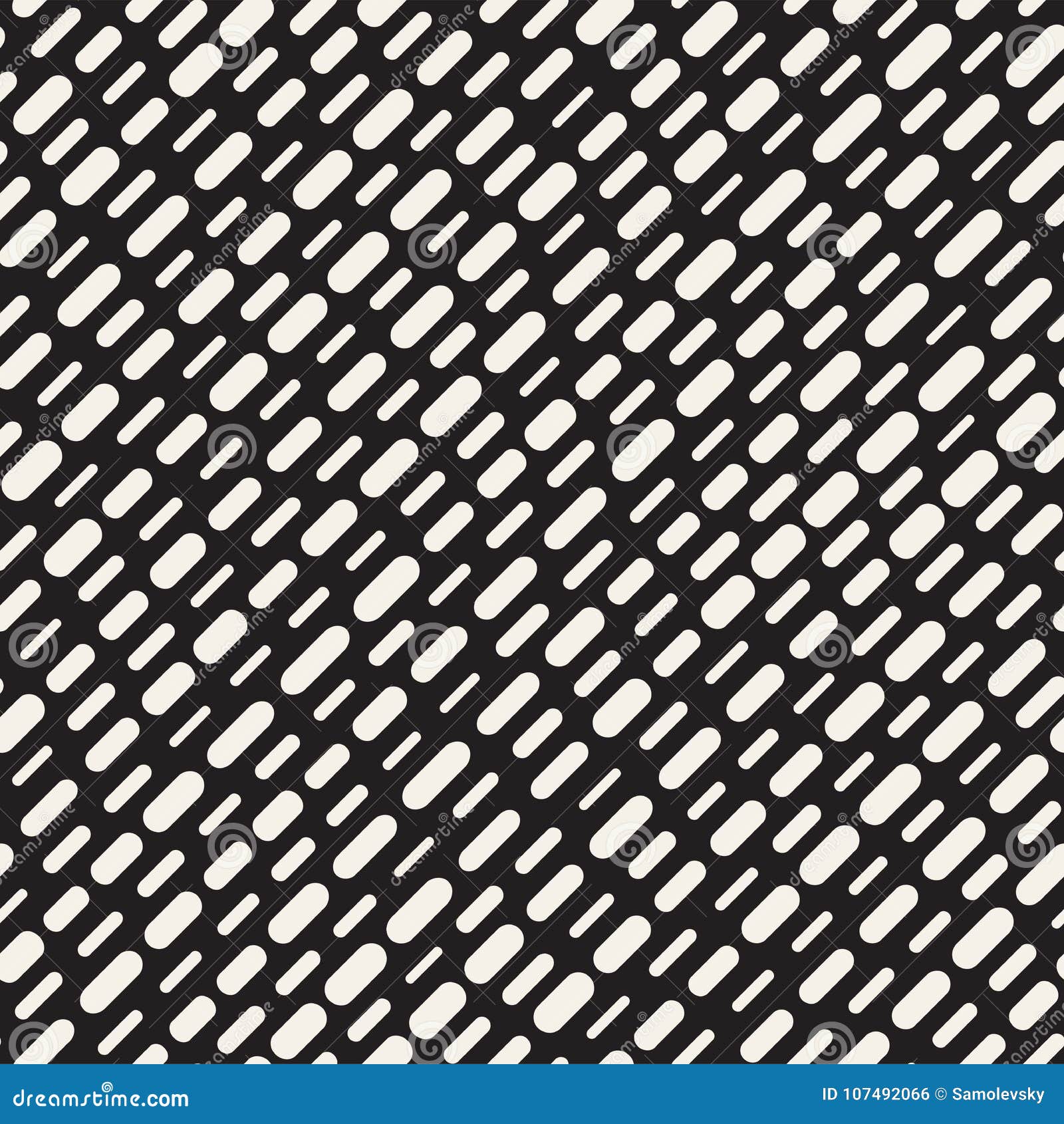 Black and White Irregular Rounded Dashed Lines Pattern. Modern Abstract ...