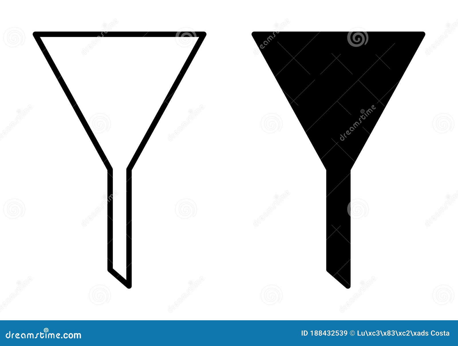 Isolated funnel icons stock illustration. Illustration of filling ...