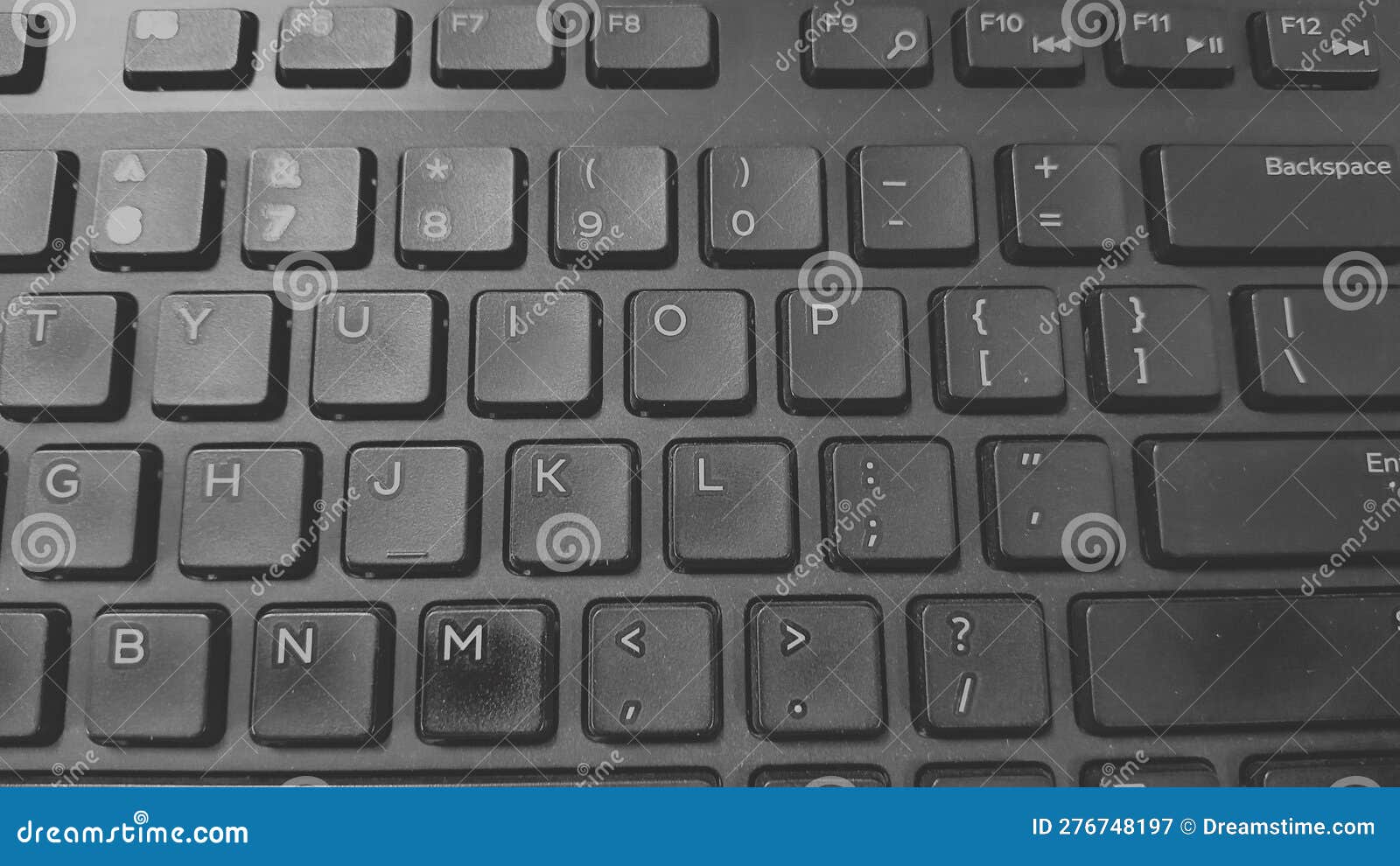 Black white keyboard stock image. Image of letter, keyboard - 276748197