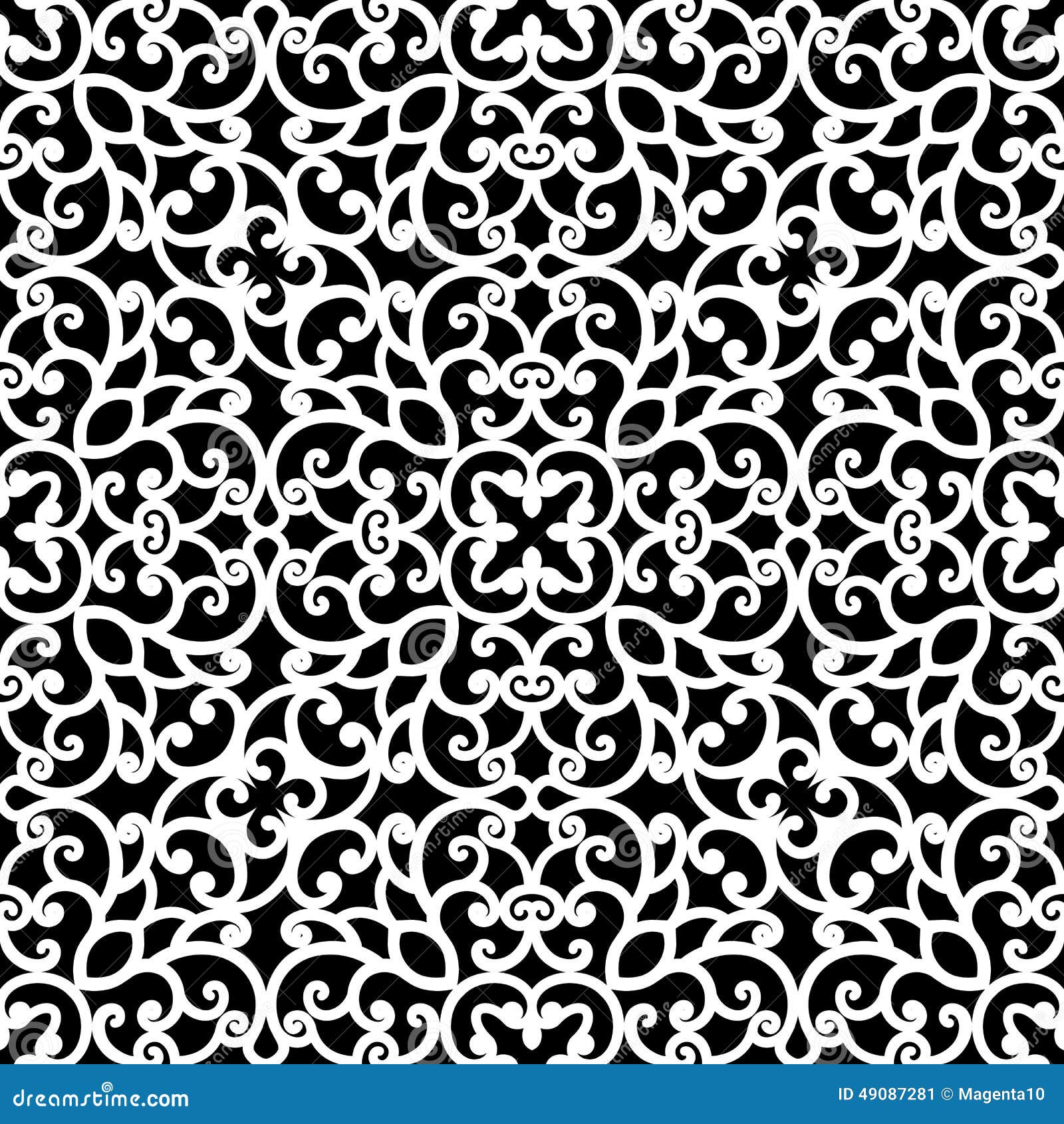 Black and White Lace Pattern Stock Vector - Illustration of arabesque ...
