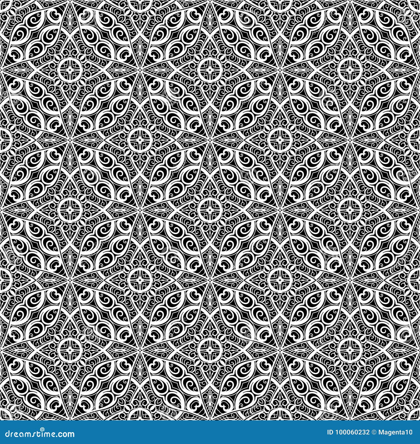 Black and White Lace Pattern Stock Vector - Illustration of lattice ...