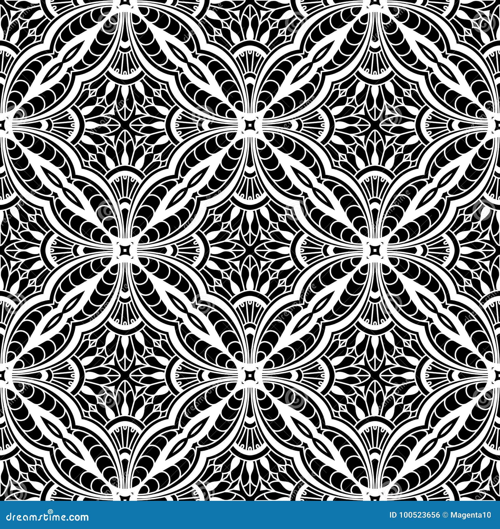 Black and White Lace Pattern Stock Vector - Illustration of fashion ...