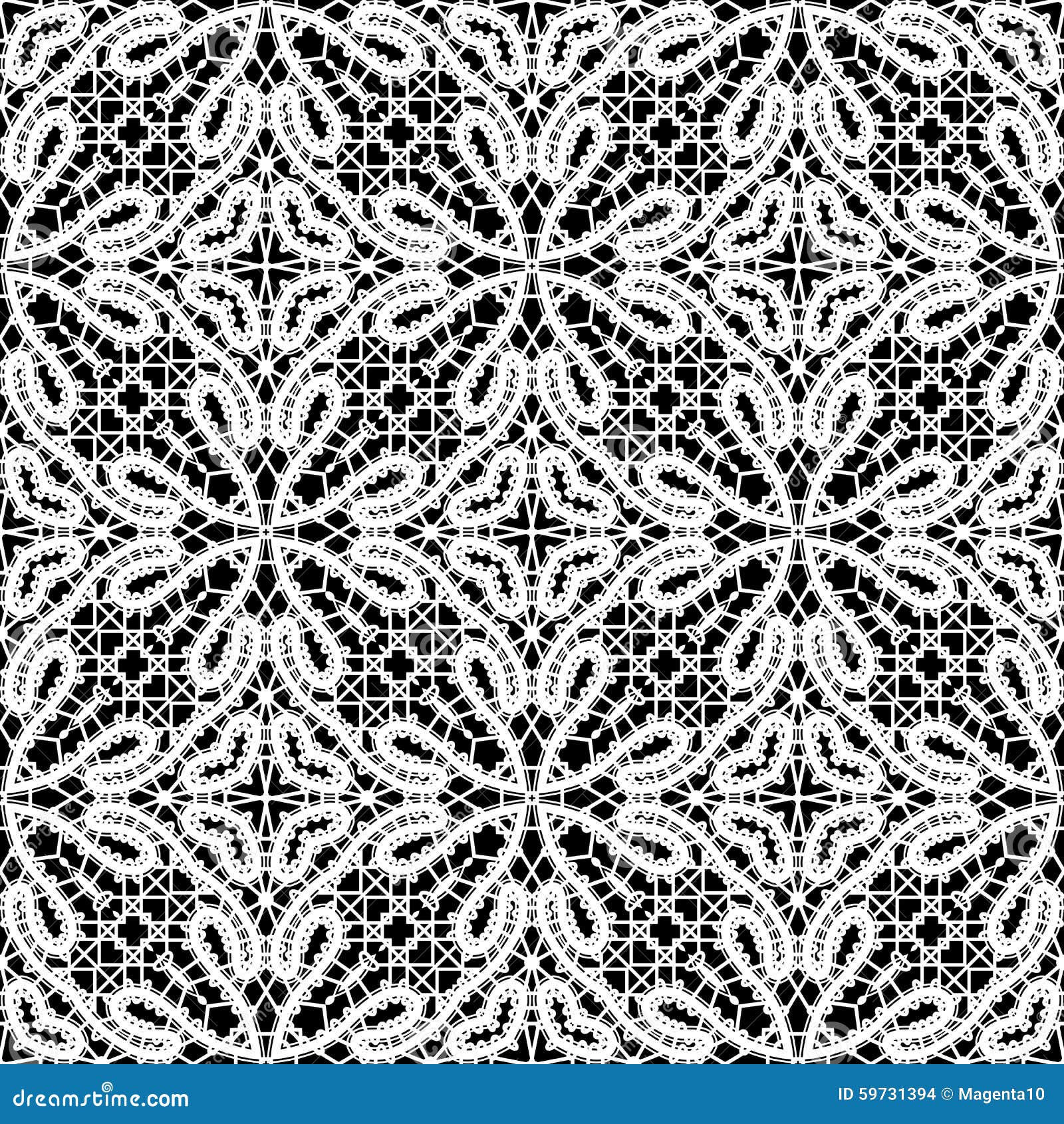 Black and White Lace Texture, Seamless Pattern Stock Vector ...