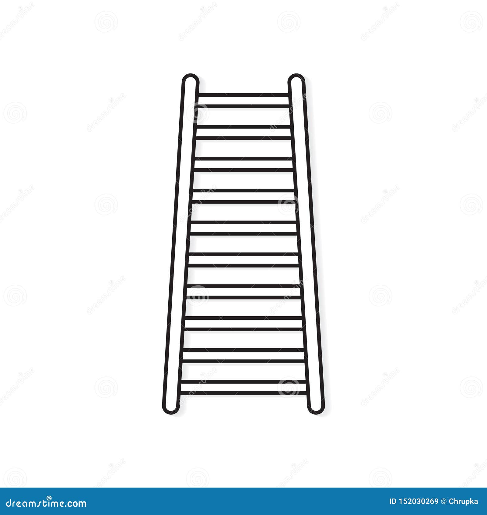 Black and White Ladder Icon Stock Vector - Illustration of tall, repair ...