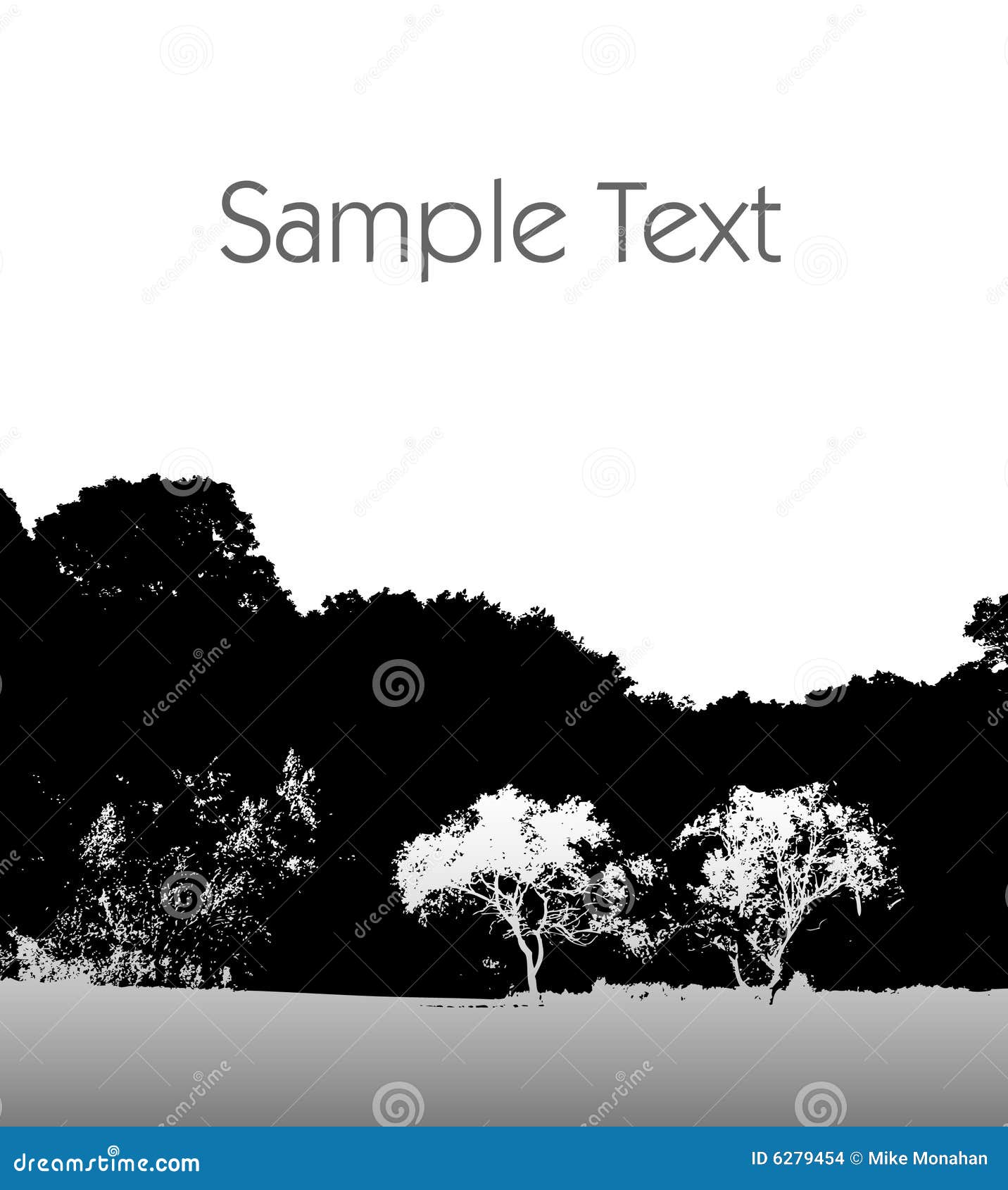 Black and white landscape stock vector. Illustration of outline - 6279454