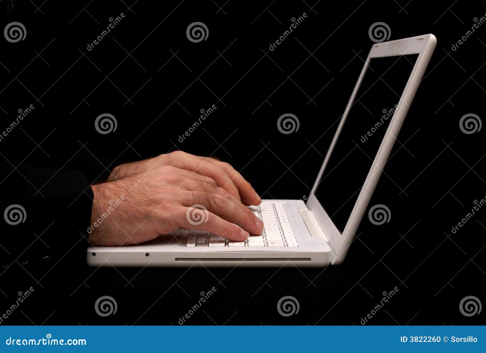 Black with white laptop stock photo. Image of modern, person - 3822260