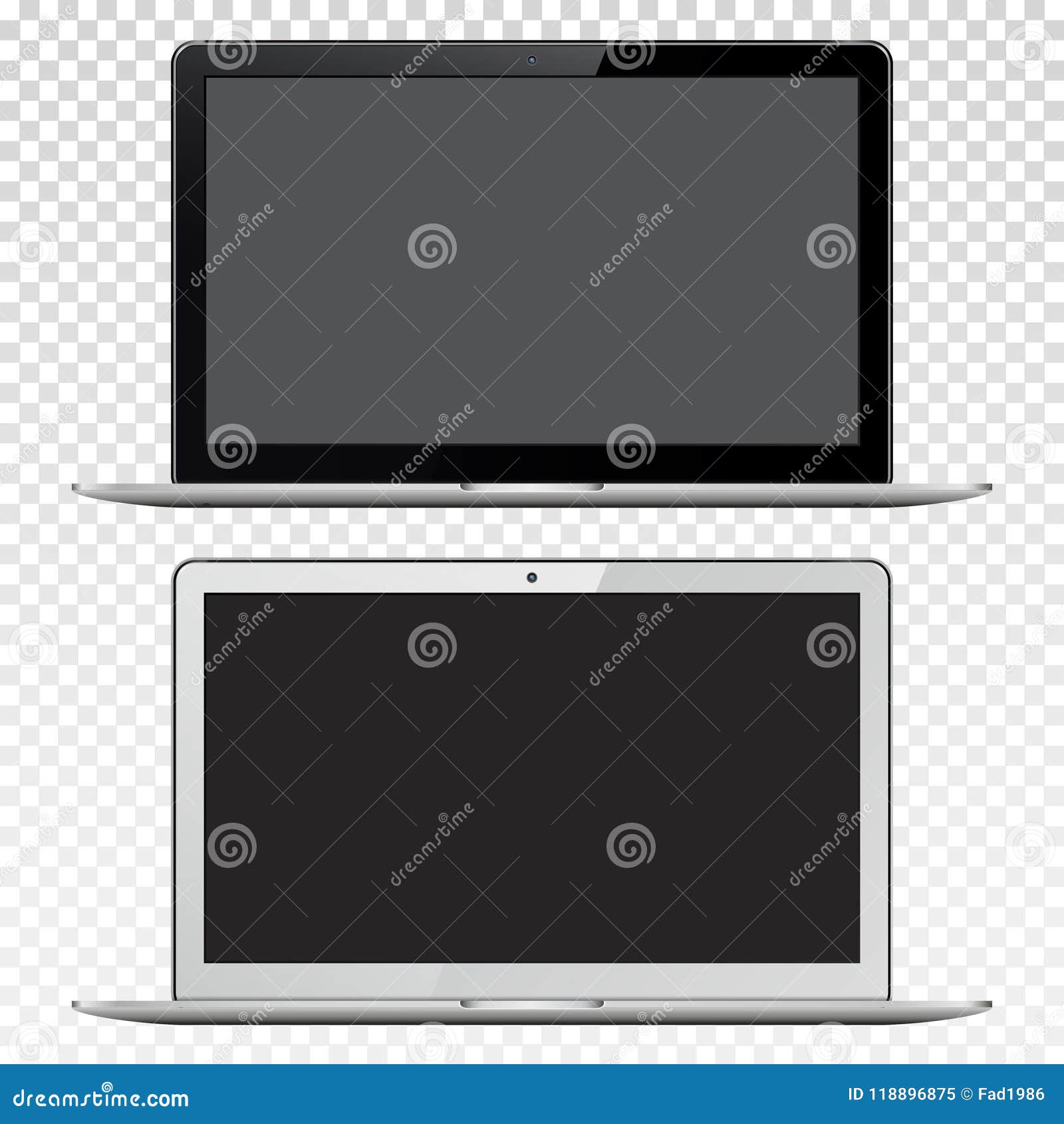Laptops With Transparent Screen Isolated On Transparent Background ...