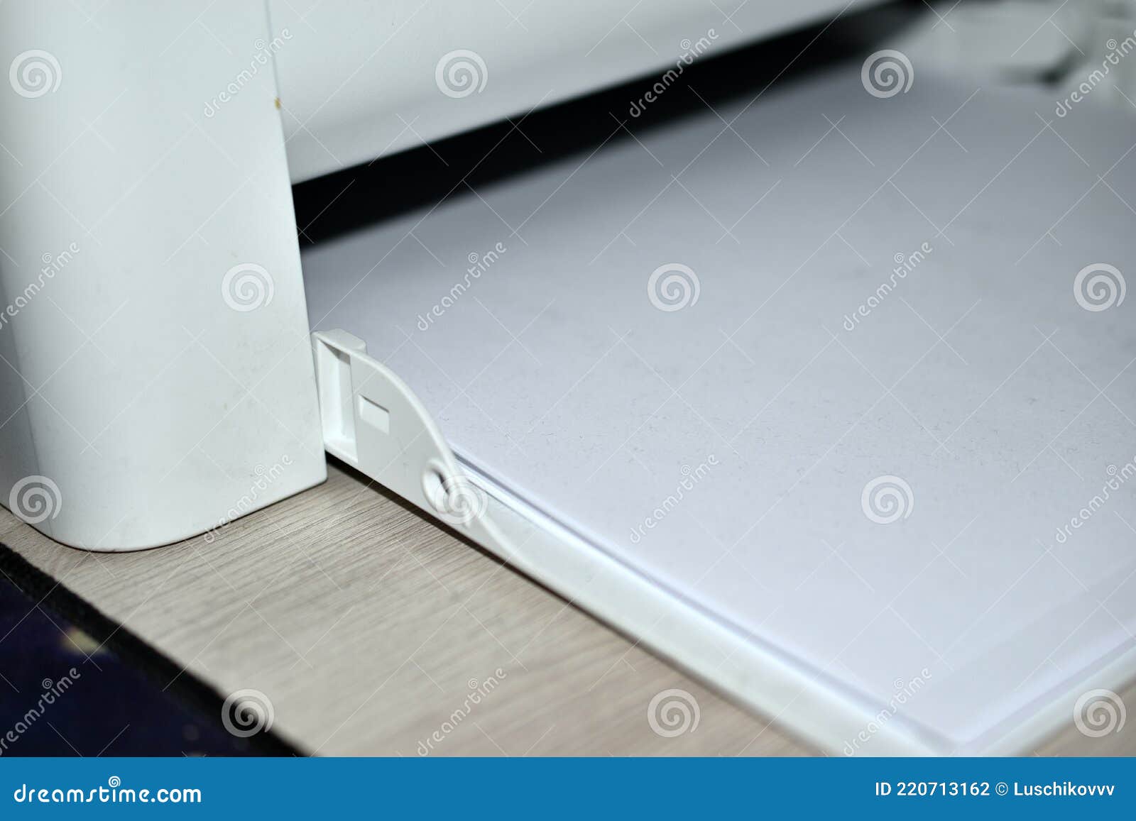 Black and White Laser Printer Tray with Paper Stock Photo - Image of ...