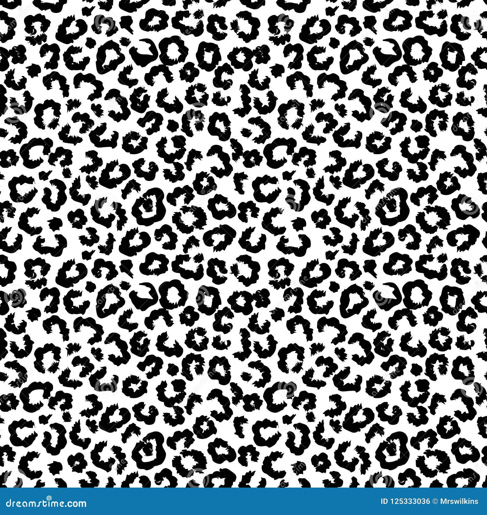 Black and White Leopard Pattern Vector Stock Vector - Illustration of ...