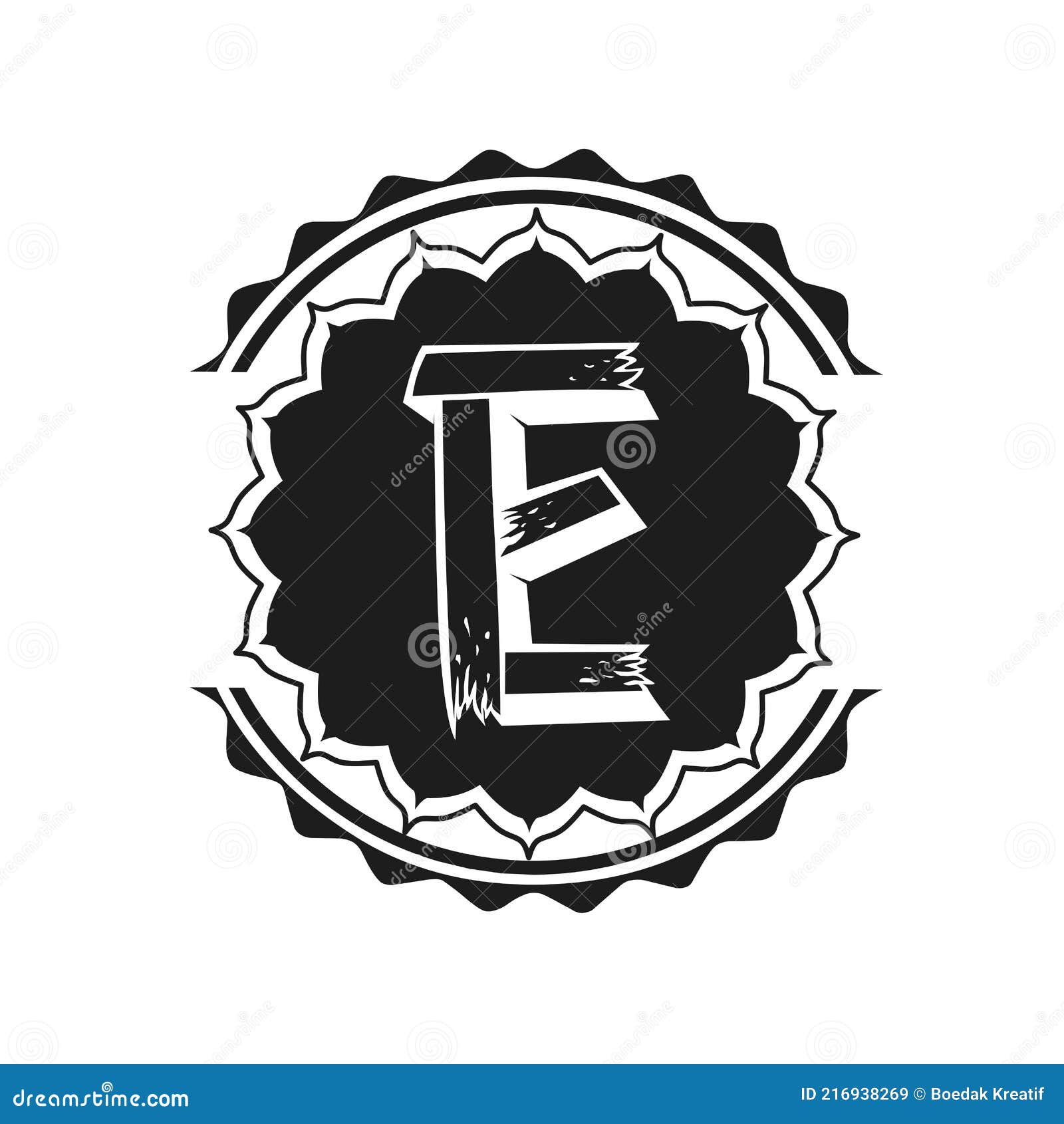 Black and White, Letter E Logo Design Stock Vector - Illustration of ...