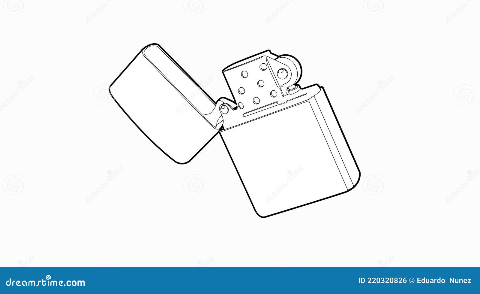 Vector Isolated Illustration of a Metal Lighter Stock Vector ...