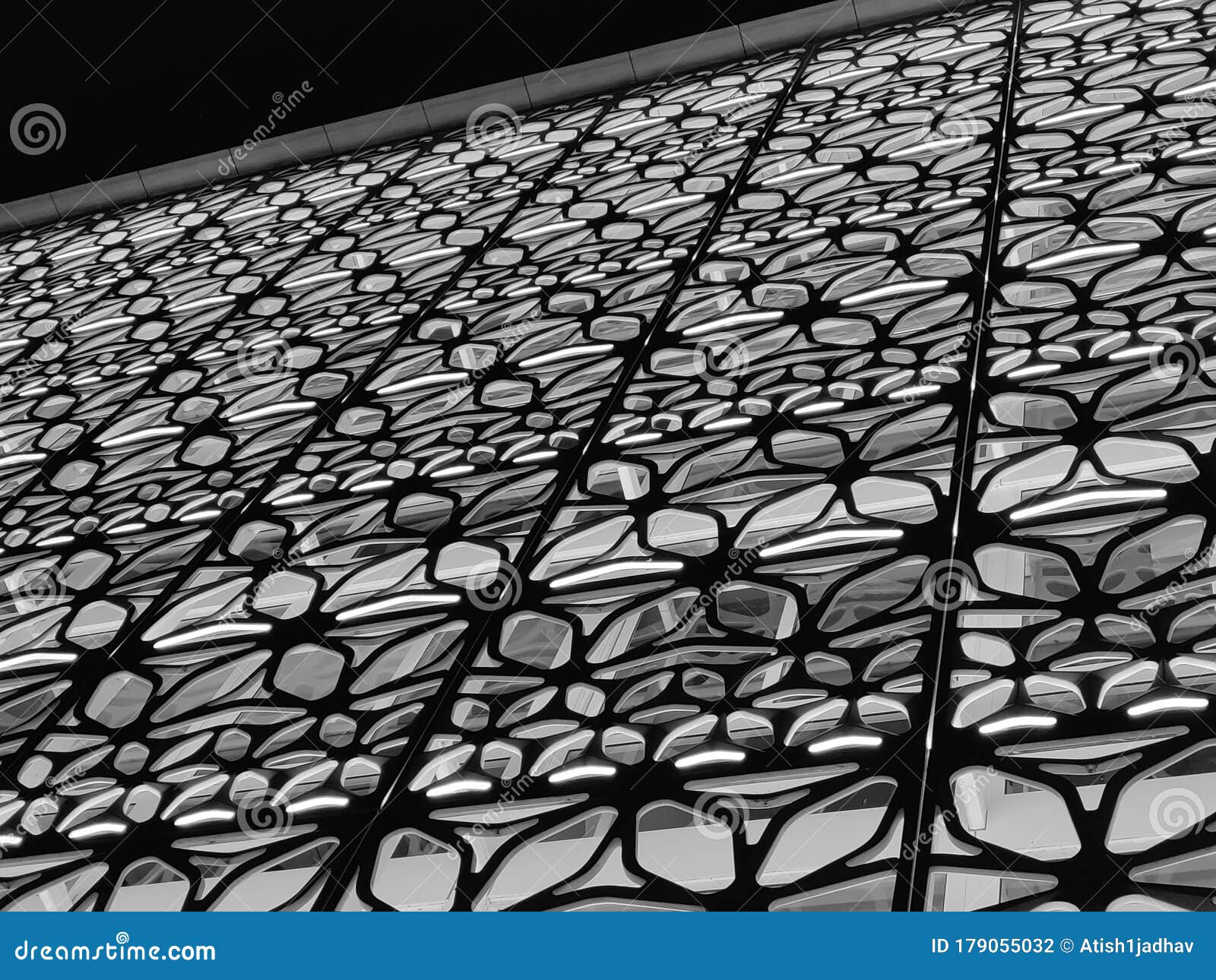 Beautiful Black and White Pattern Filled with LED Lighting Stock Photo ...