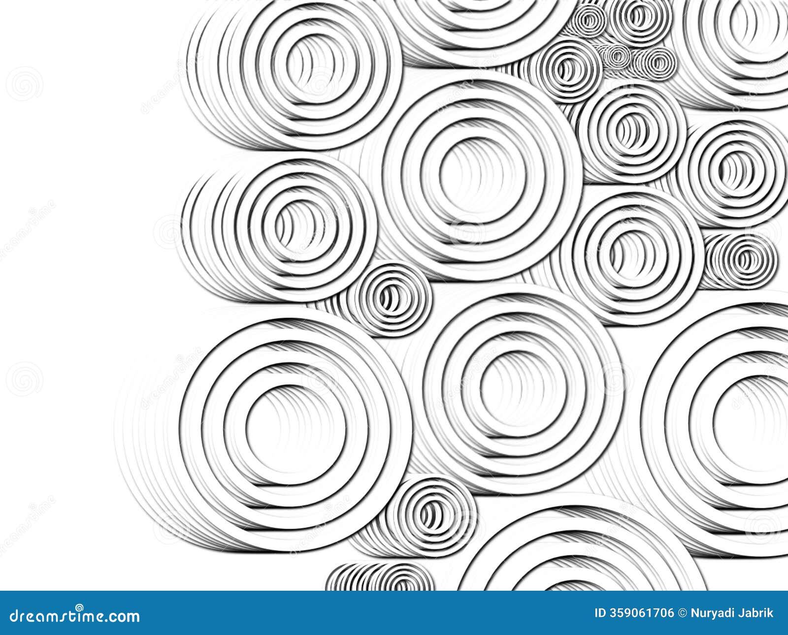 A Black and White Line Art Illustration of Interconnected Circles ...