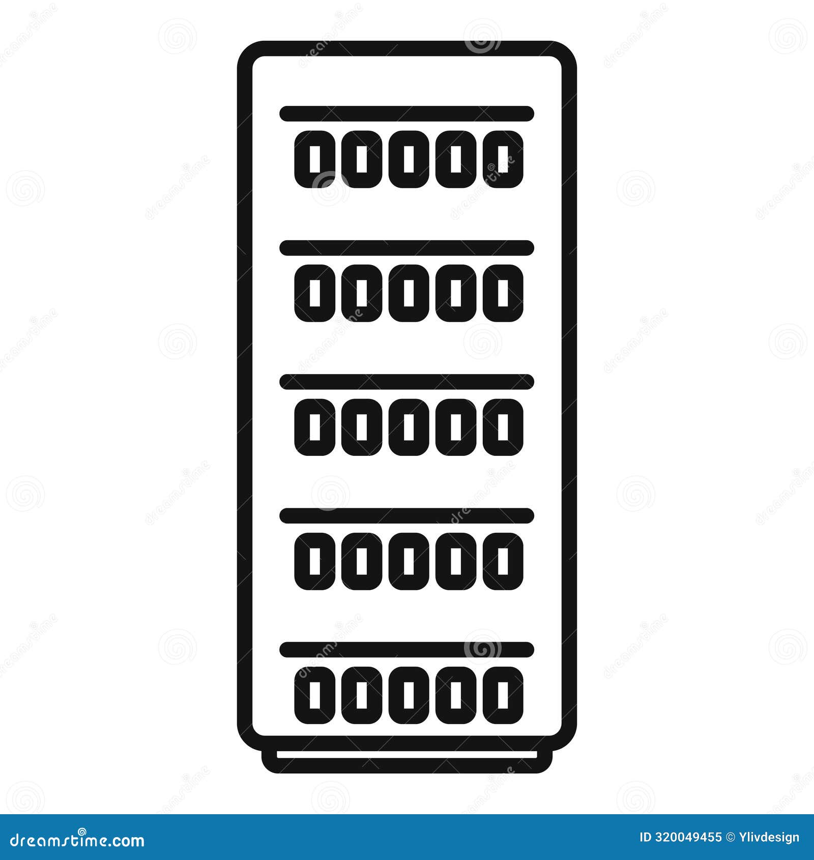 Vector Illustration of a Server Rack Icon Stock Vector - Illustration ...