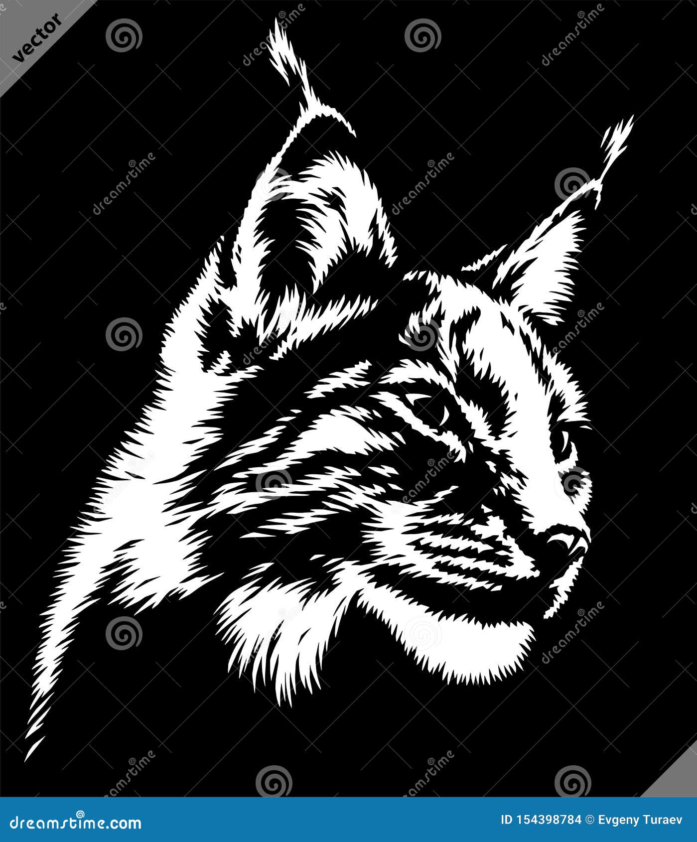 Linear Lynx Icon From Animals And Wildlife Outline Collection. Thin ...