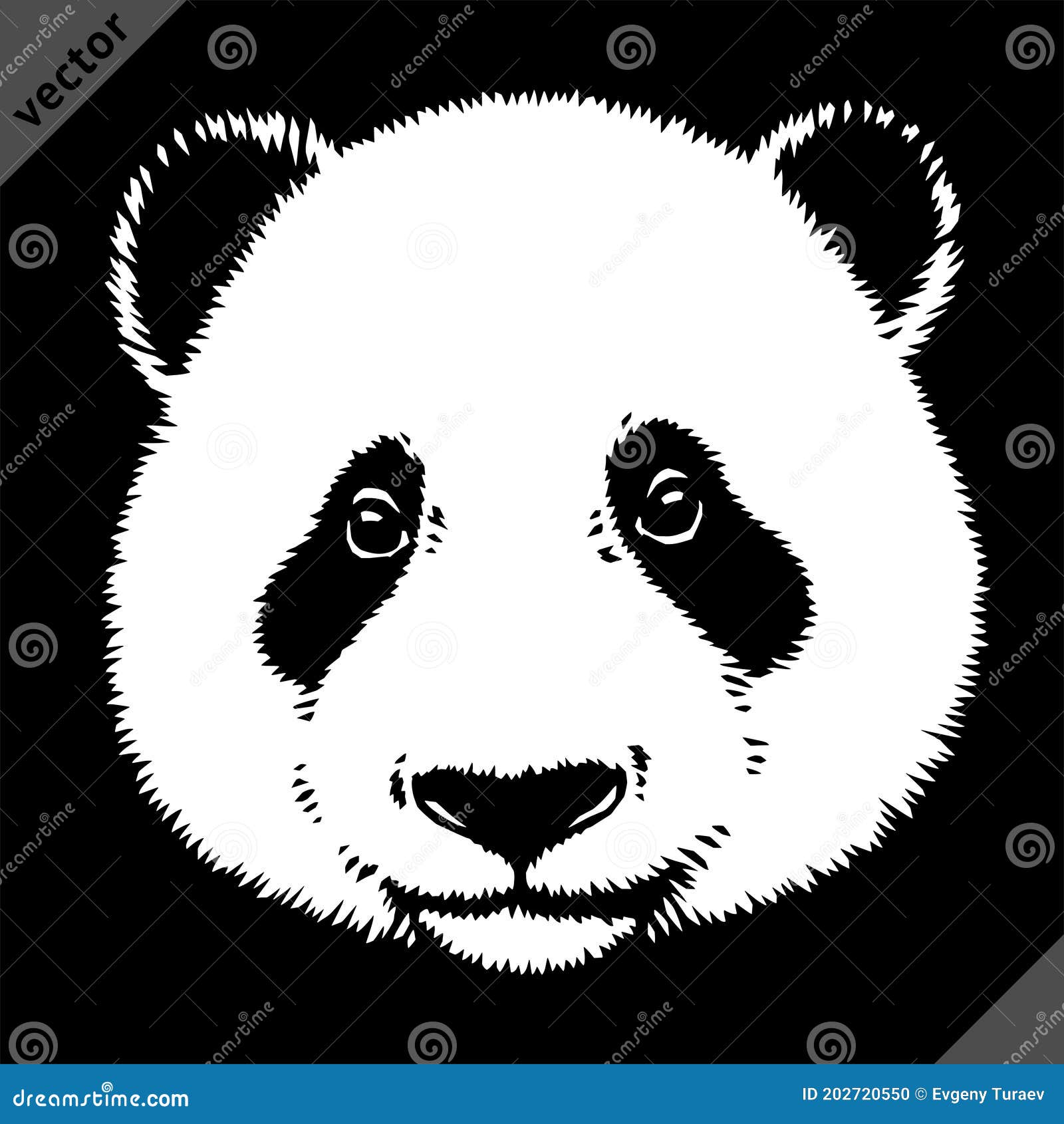 How To Draw Panda For Children. Step By Step Drawing Tutorial Vector ...