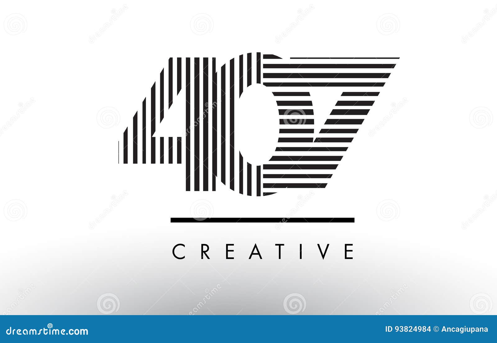 407 Black and White Lines Number Logo Design. Stock Vector ...
