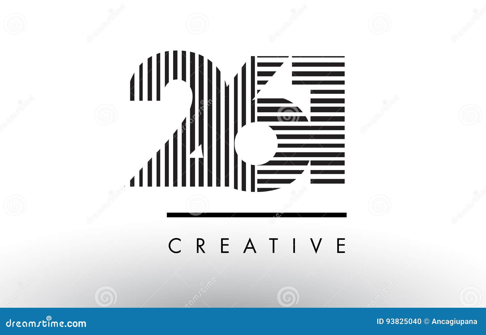 261 Black and White Lines Number Logo Design. Stock Vector ...