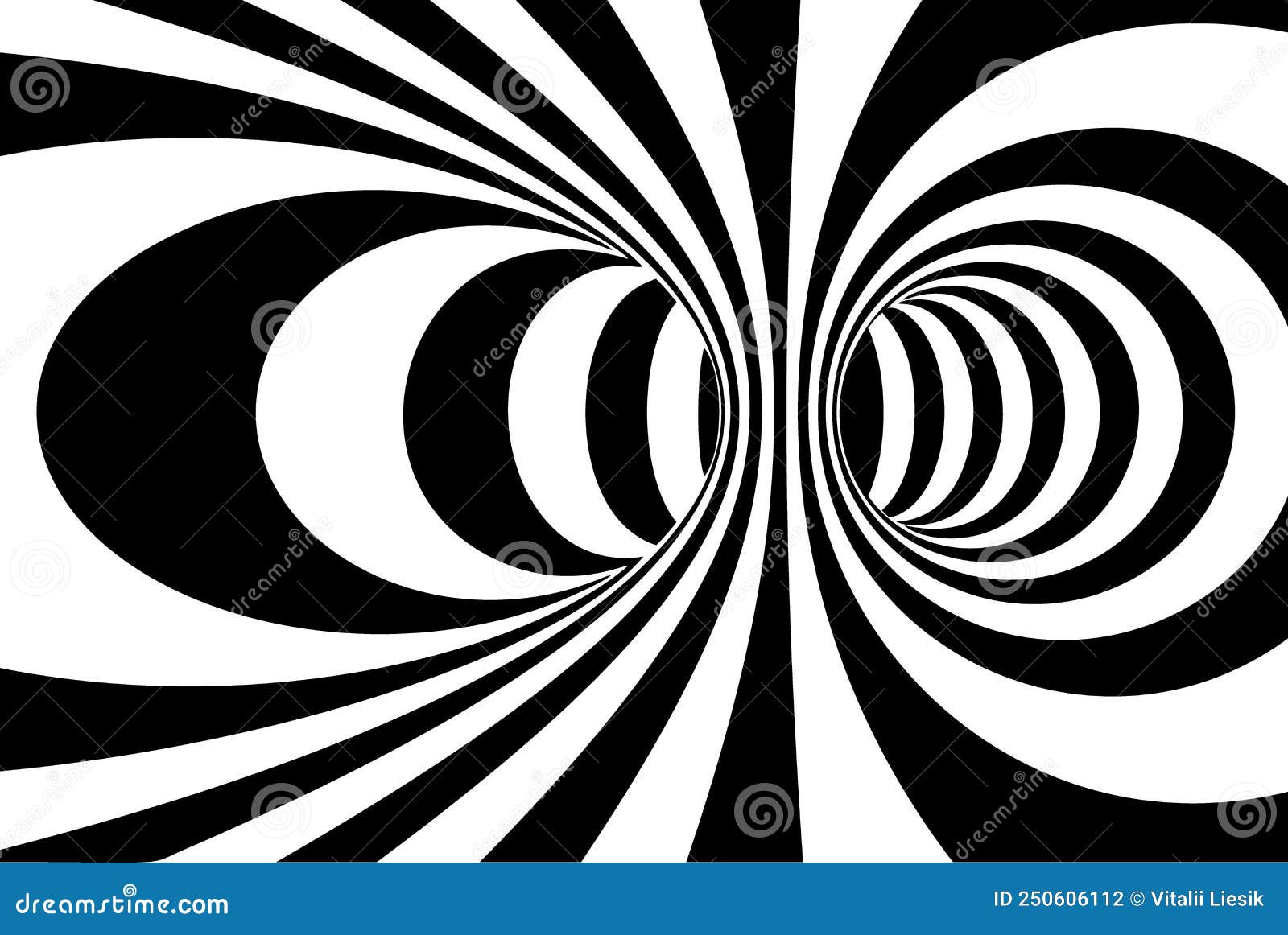 Black and White Lines Optical Illusion Abstract Background Stock Vector ...