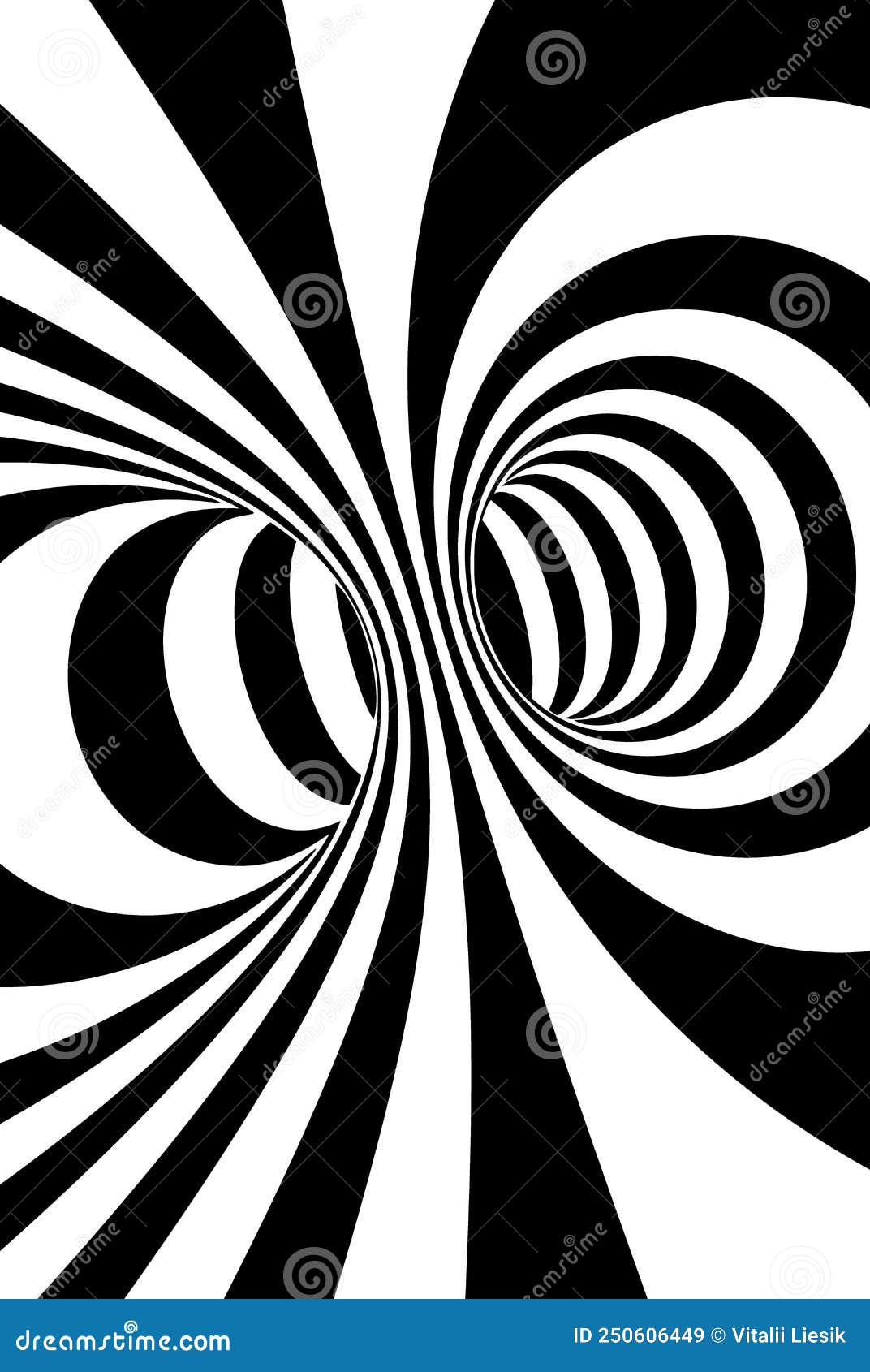 Black and White Lines Optical Illusion Stock Illustration ...