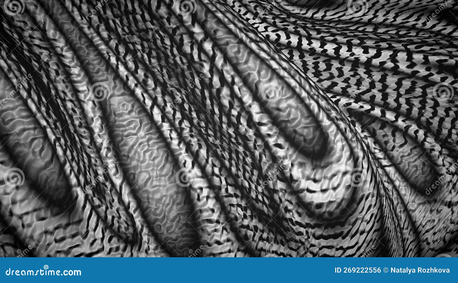 The Black and White Lines are Wriggling 3d. Stock Illustration ...