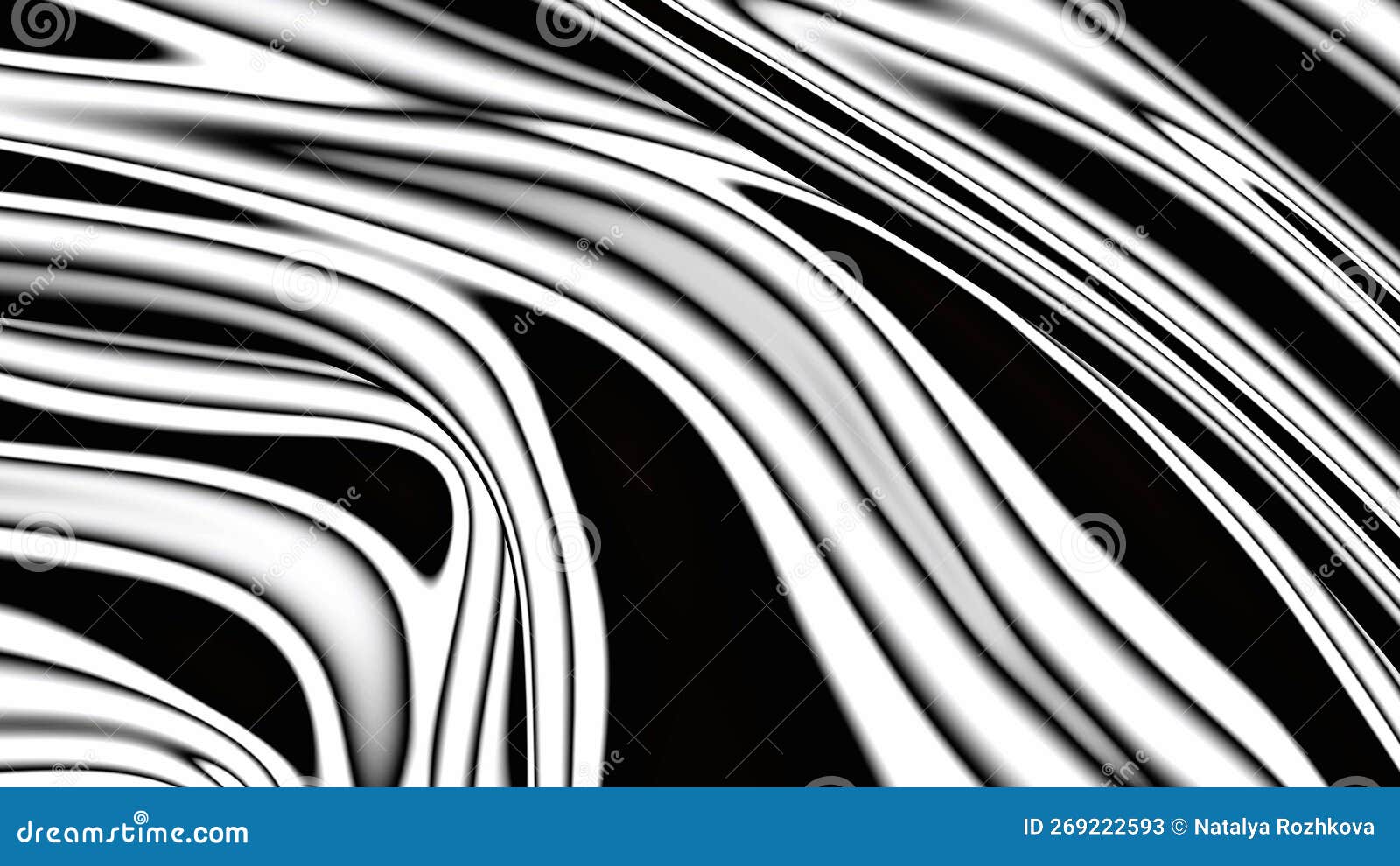 The Black and White Lines are Wriggling 3d. Stock Illustration ...