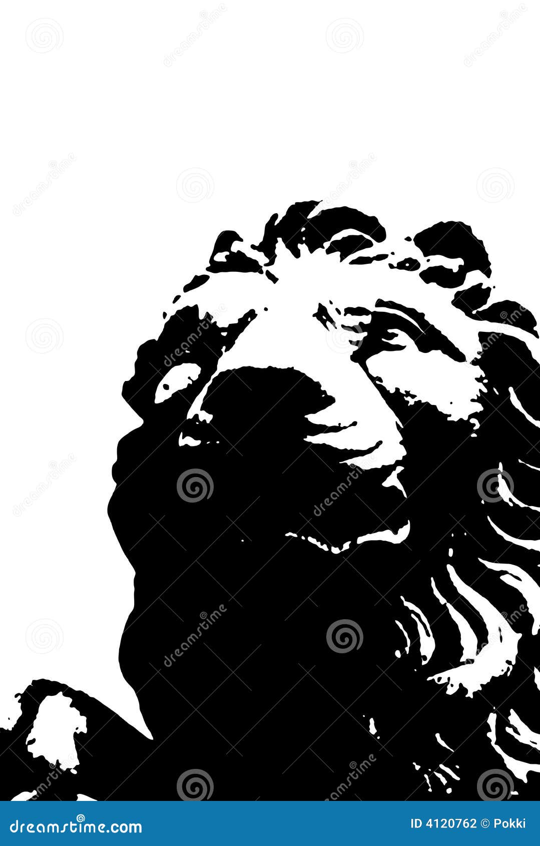 White Lion Head Symbol Cartoon Vector | CartoonDealer.com #32475497