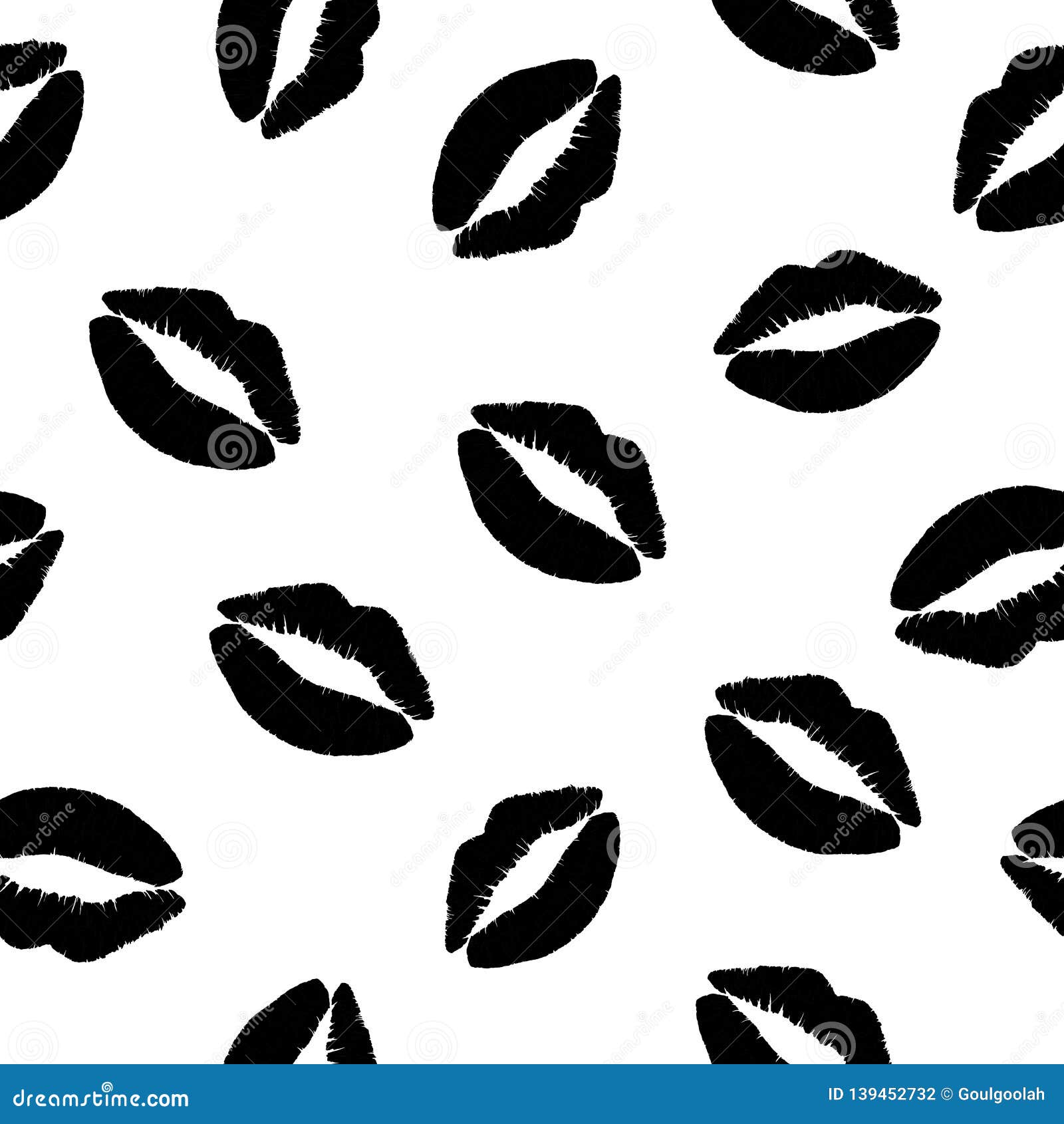 Kisses Seamless Pattern. Vector Illustration Stock Illustration ...