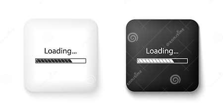 Black and White Loading Icon Isolated on White Background. Progress Bar ...