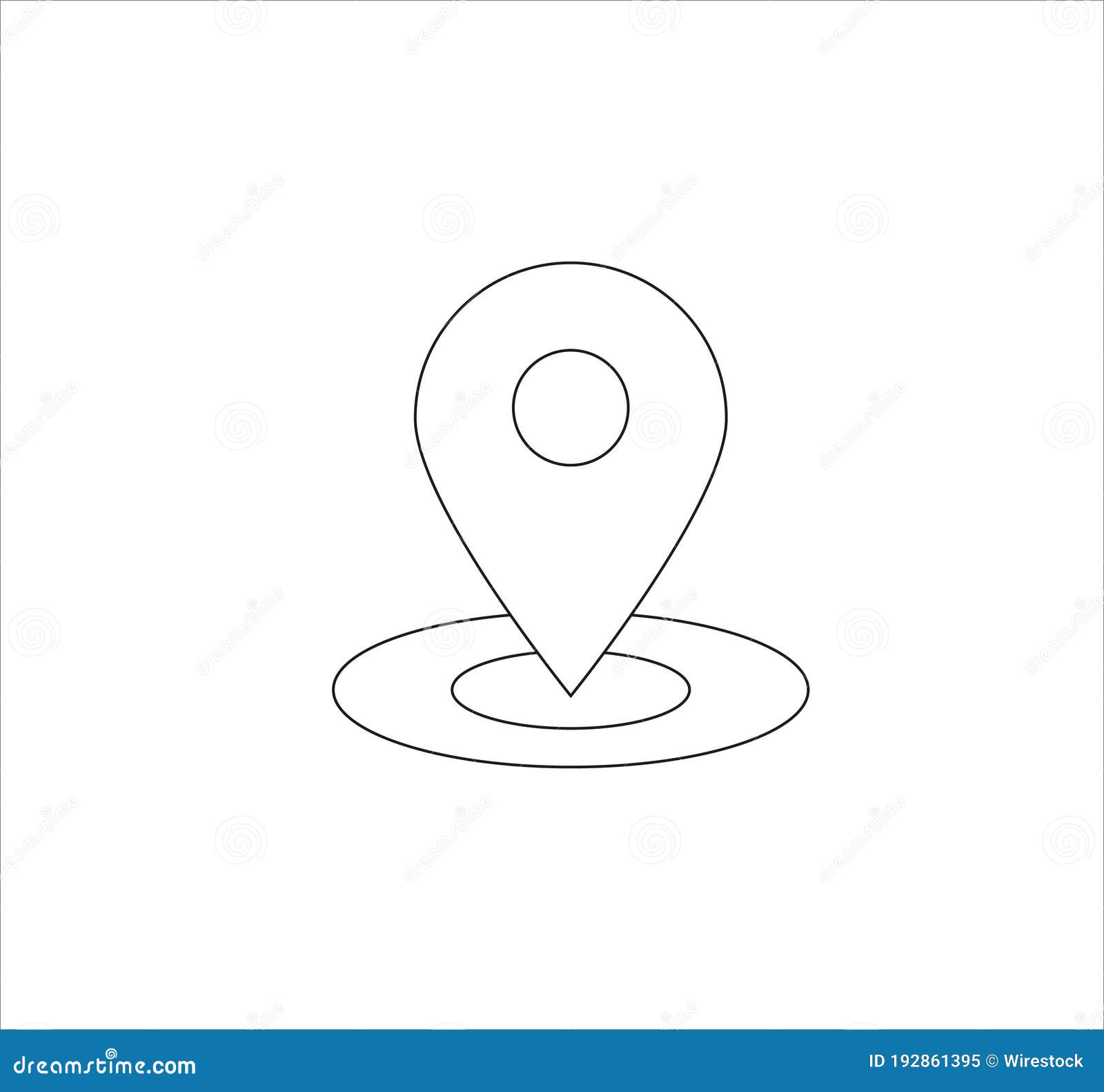 Black and White Location Icon Stock Illustration - Illustration of tour ...