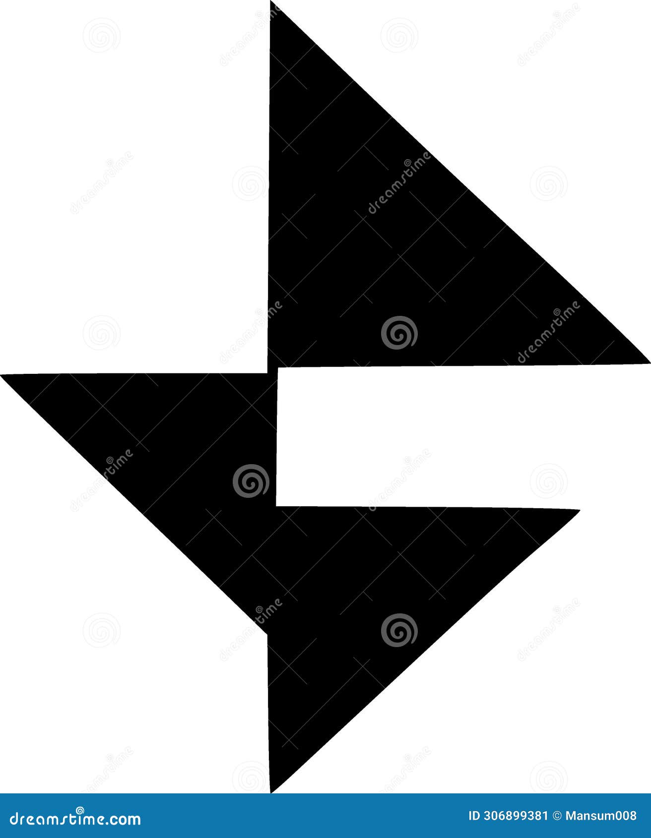A Black and White Logo with a Diagonal Design Stock Illustration ...