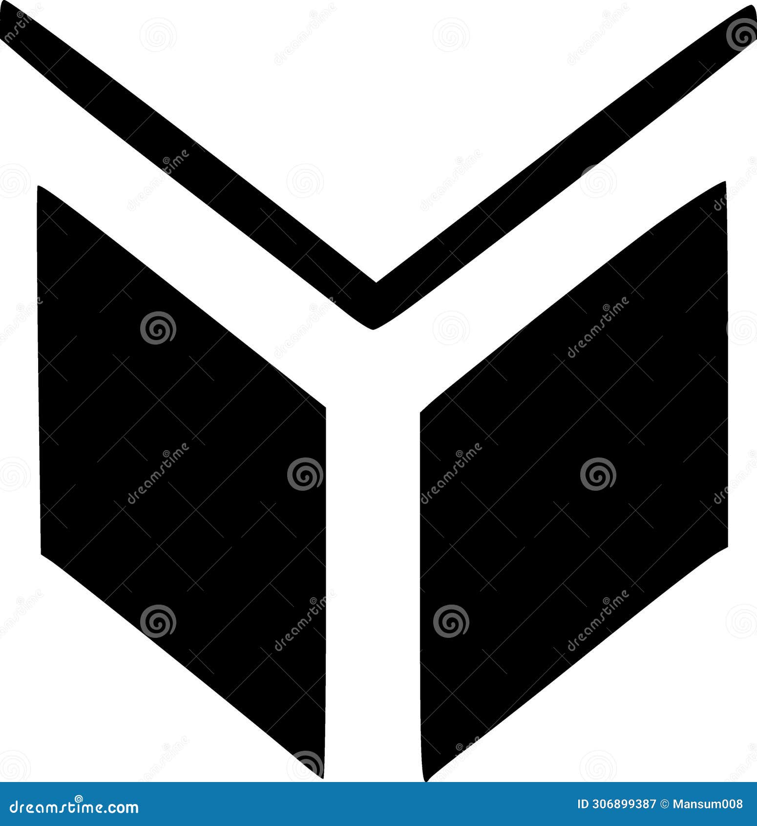 A Black and White Logo with a Diagonal Design Stock Illustration ...