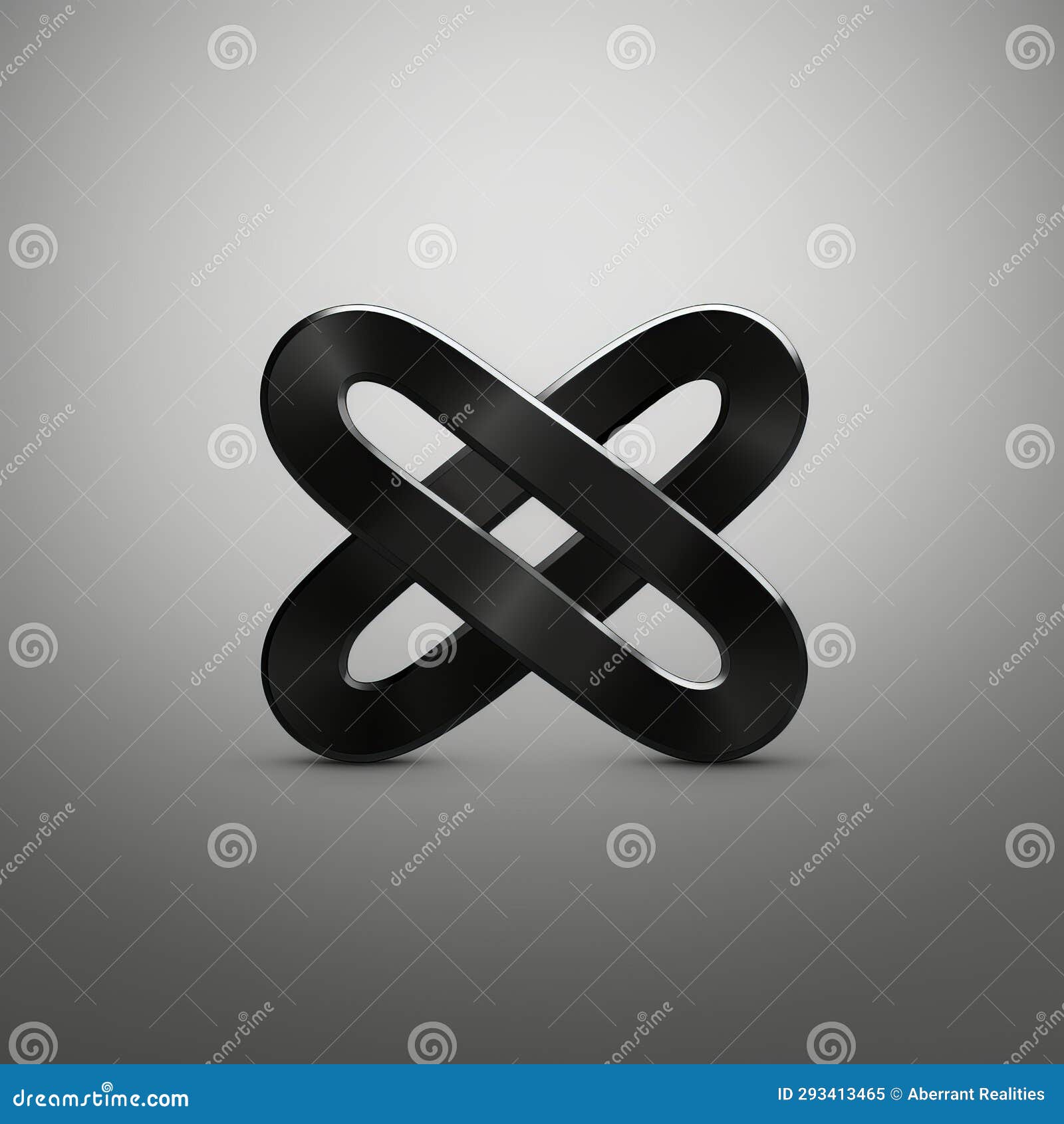 A Black and White Logo of an Infinity Symbol on a Gray Background Stock ...