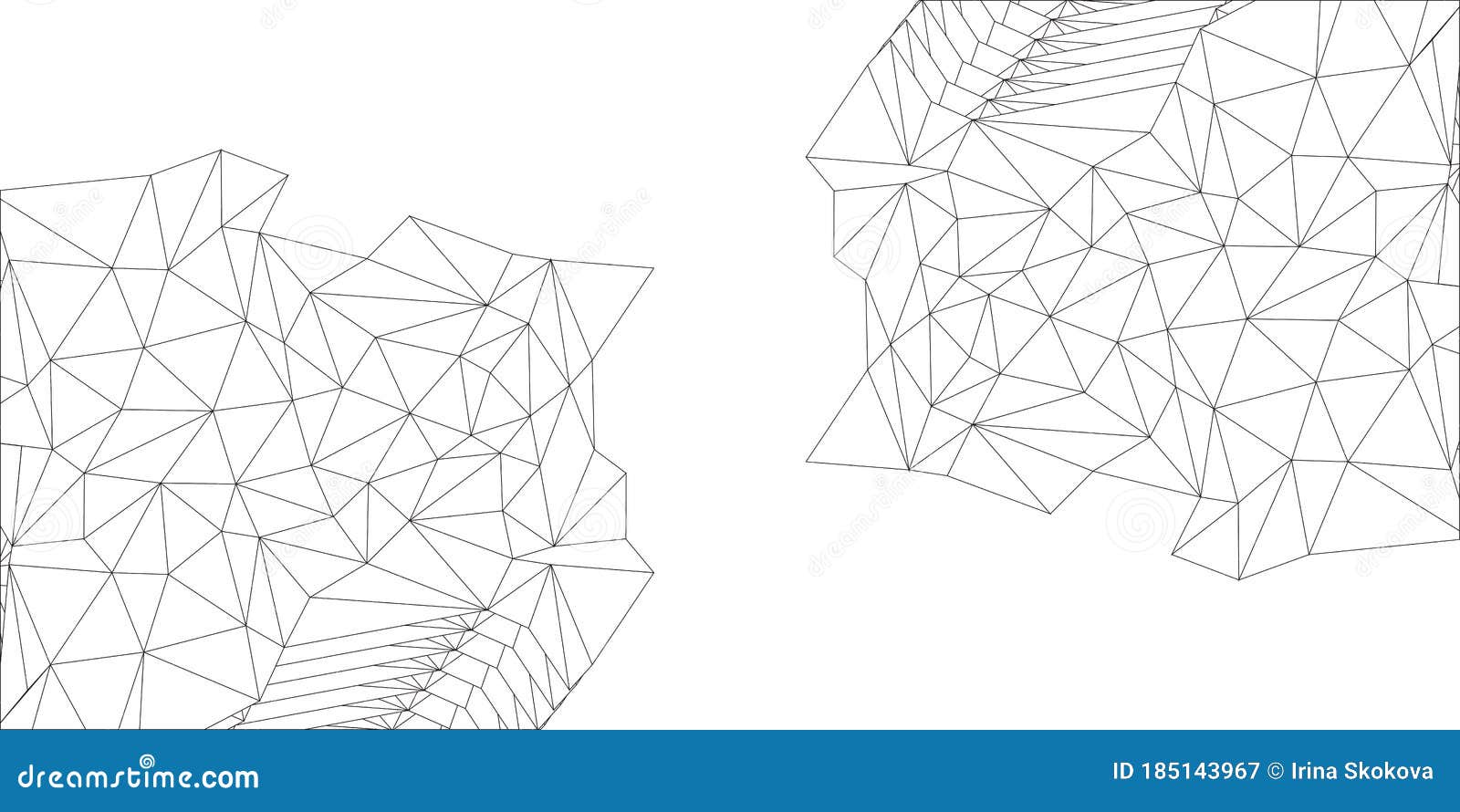 Black and White Low Poly Vector Background Stock Vector - Illustration ...