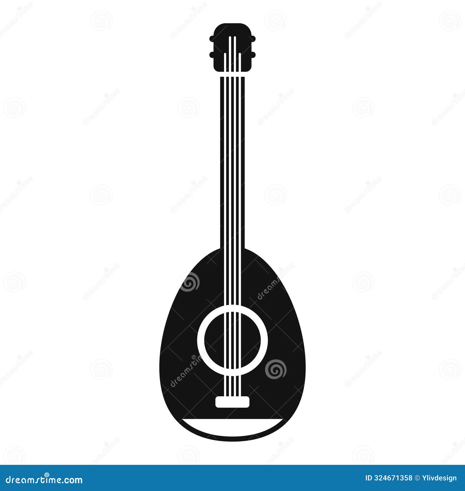 Lute Musical Instrument Logo Vector Illustration | CartoonDealer.com ...