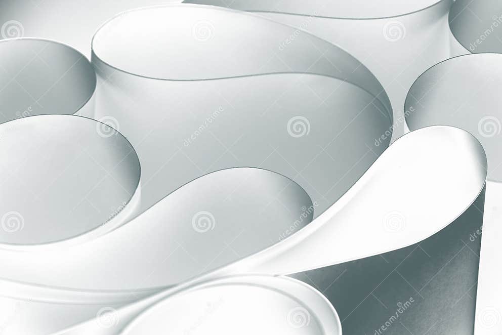 Black White Macro Picture Curved Twisted Sheets Stock Photo - Image of ...