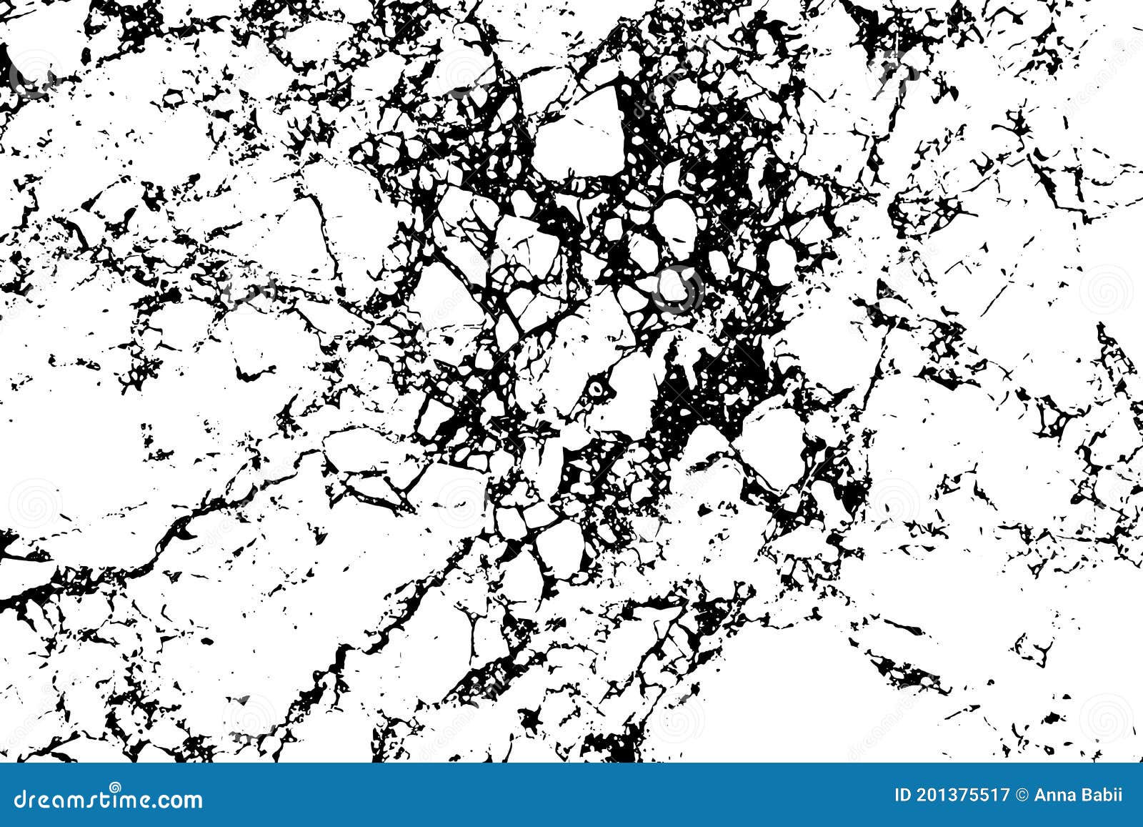 Black and White Marble Cracks Simple Texture. Vector Illustration ...