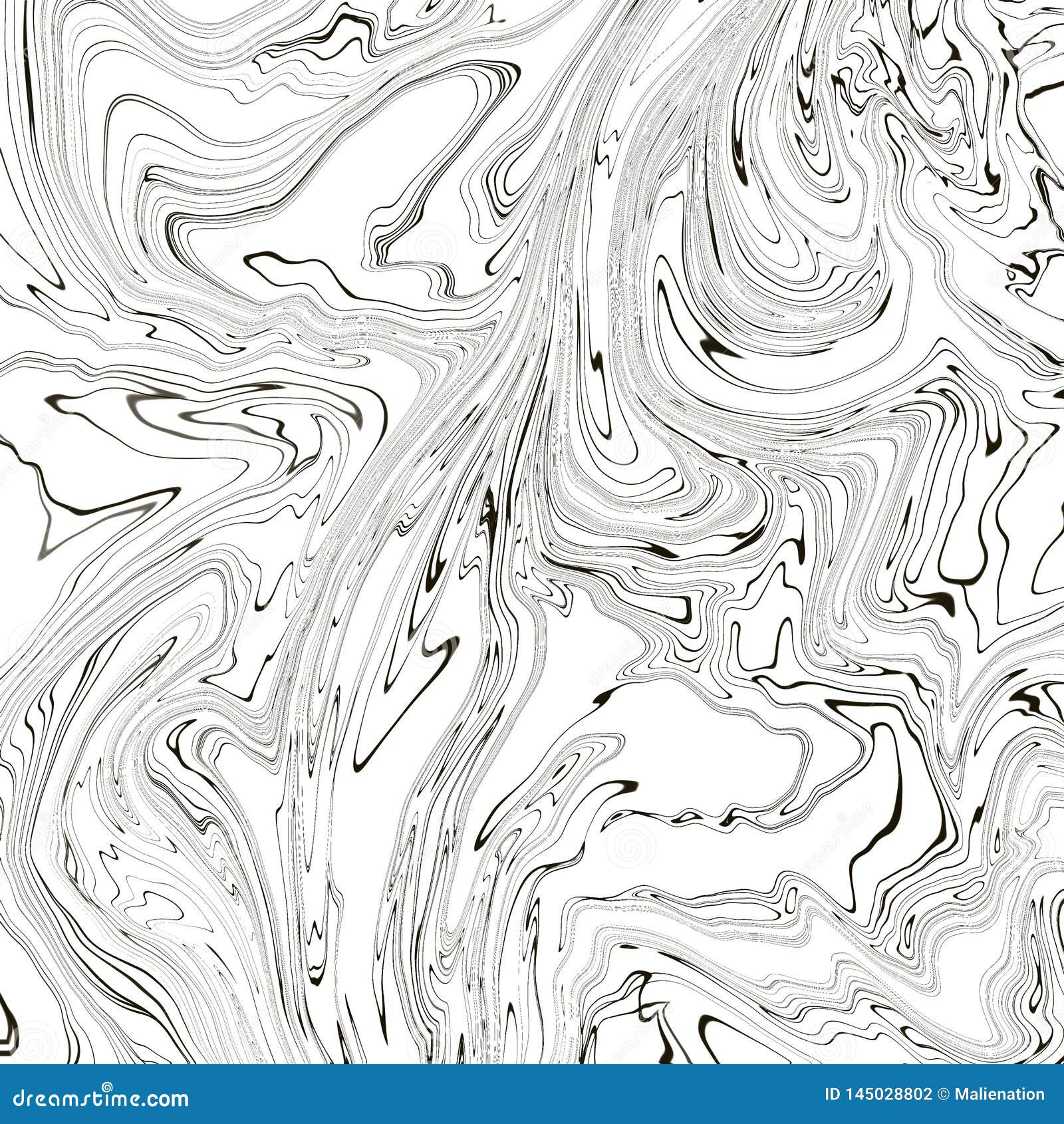 Black White Marble Texture. Painted Effect Background. Digital Marbling ...