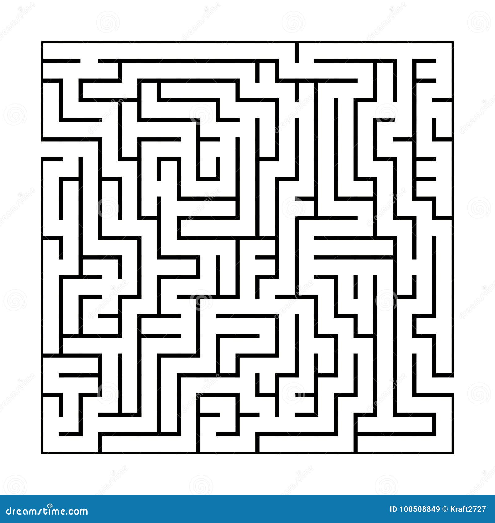 Black and White Maze Pattern Stock Vector - Illustration of destination ...