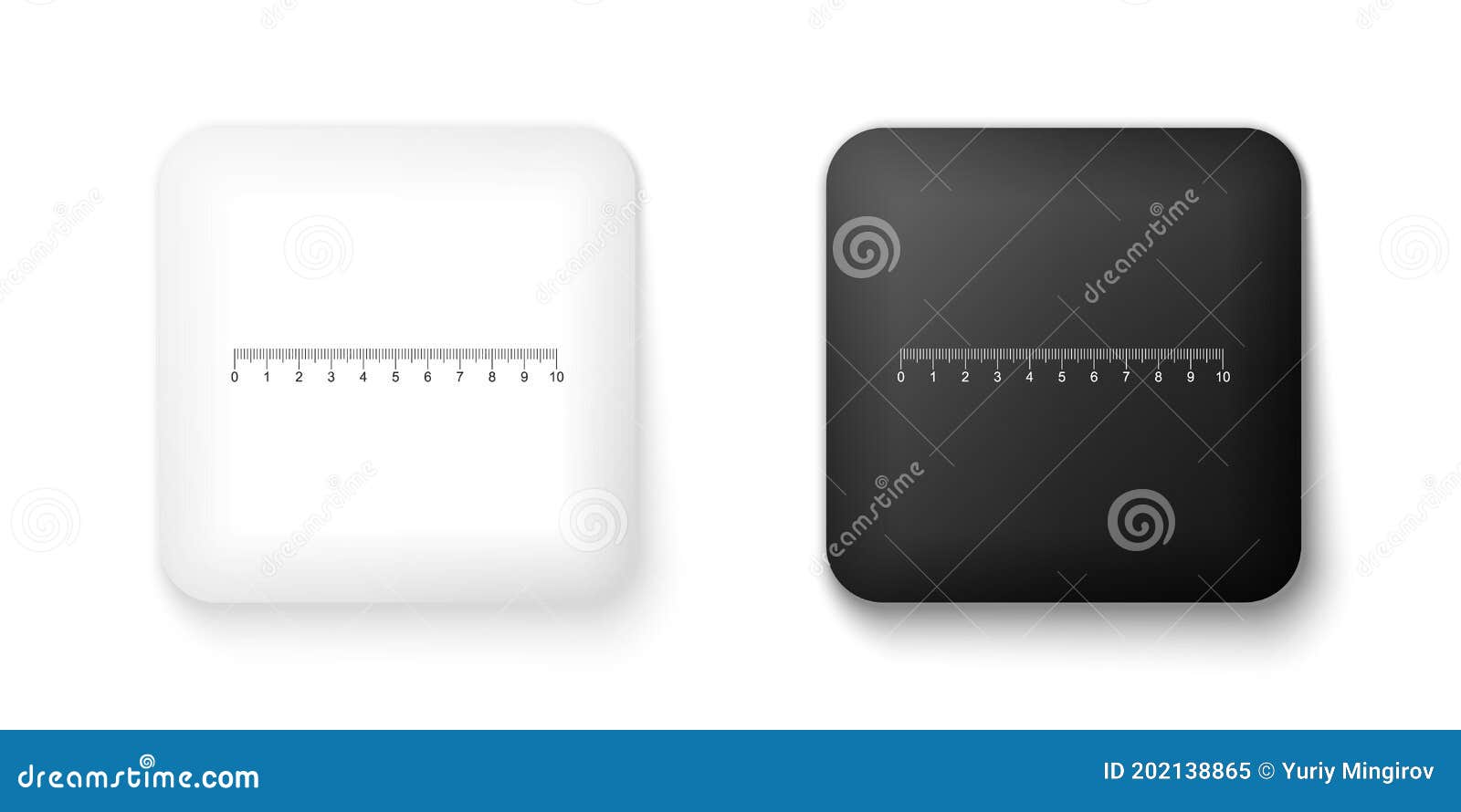 Black and White Measuring Scale, Markup for Rulers Icon Isolated on ...