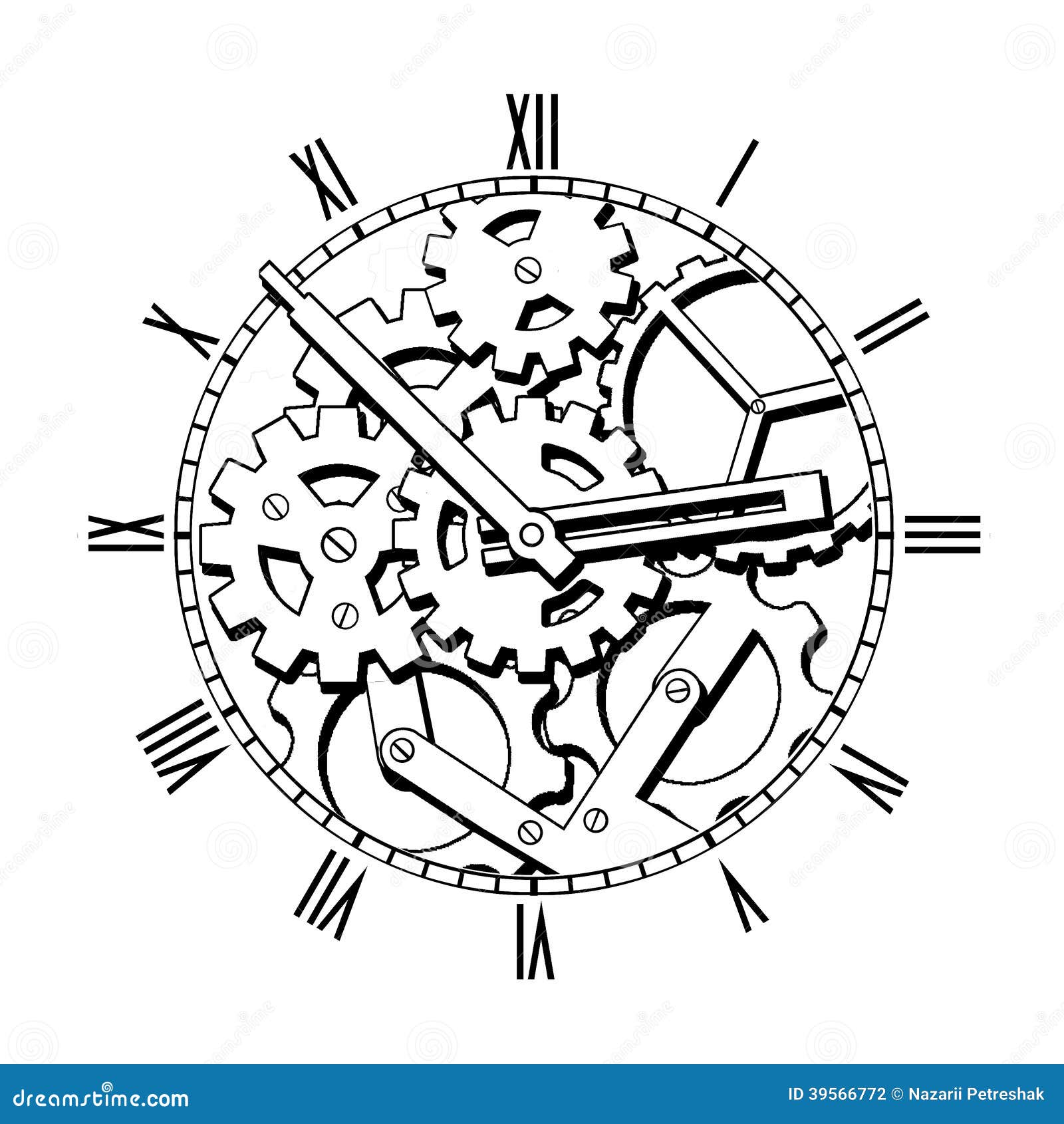 Steampunk Clock Drawing