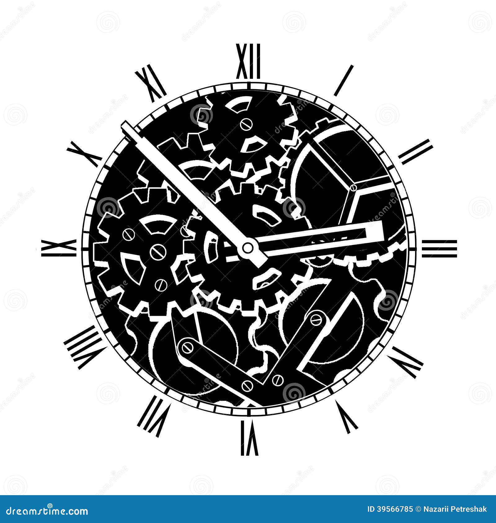 Mechanical Clock Cartoon Vector | CartoonDealer.com #21201485